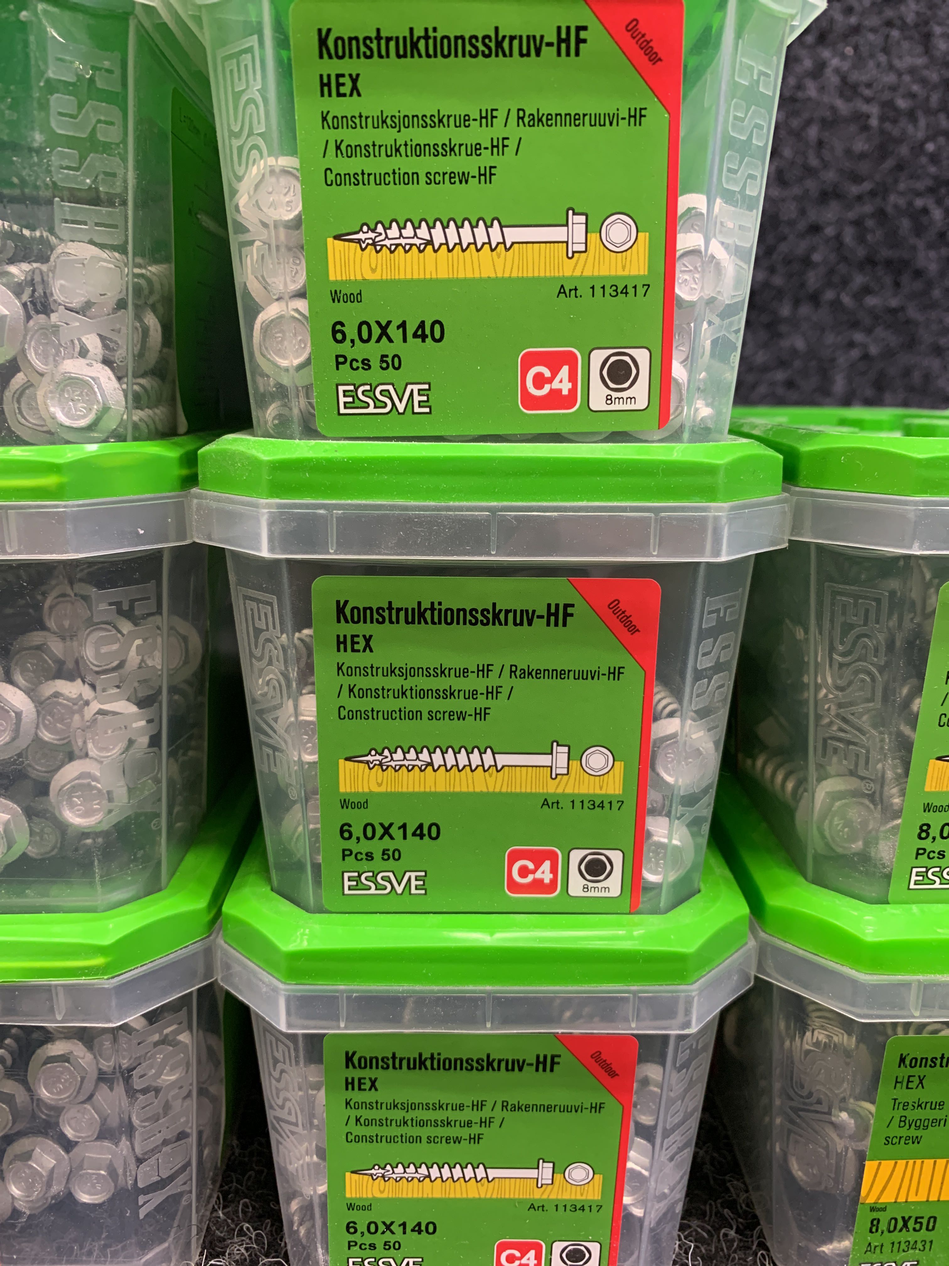 10 st Förpackningar Konstruktionsskruv-HF, Essve - Auktioner online ...