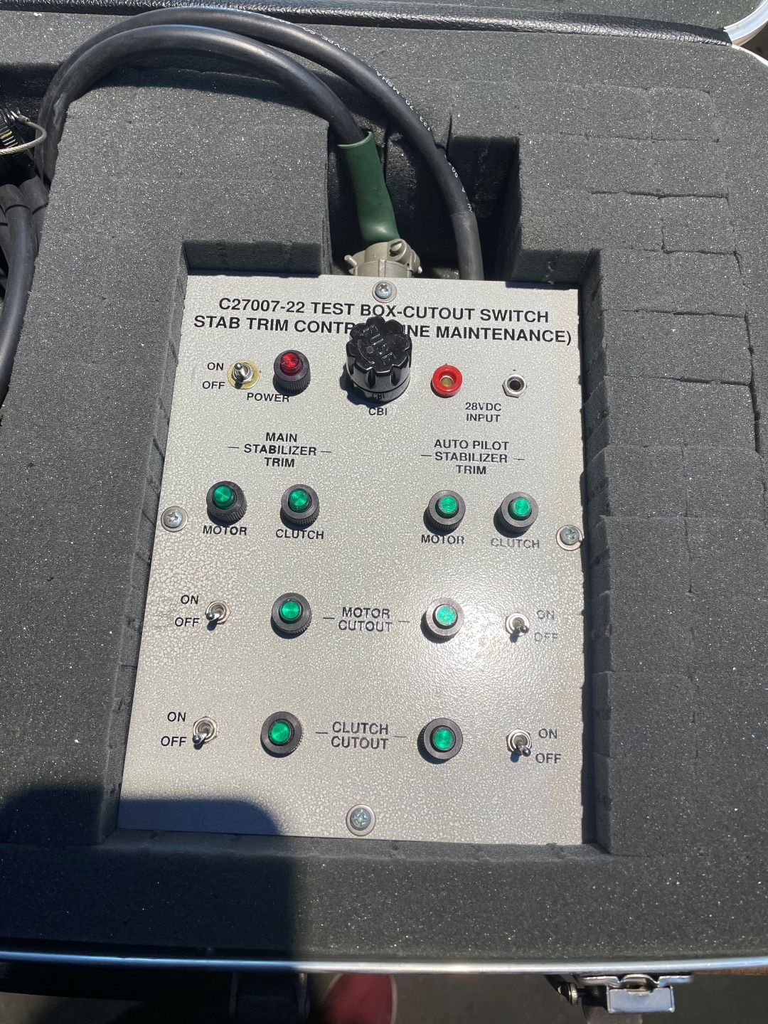 Test box cut out switch stab. trim control - Auktioner online ...