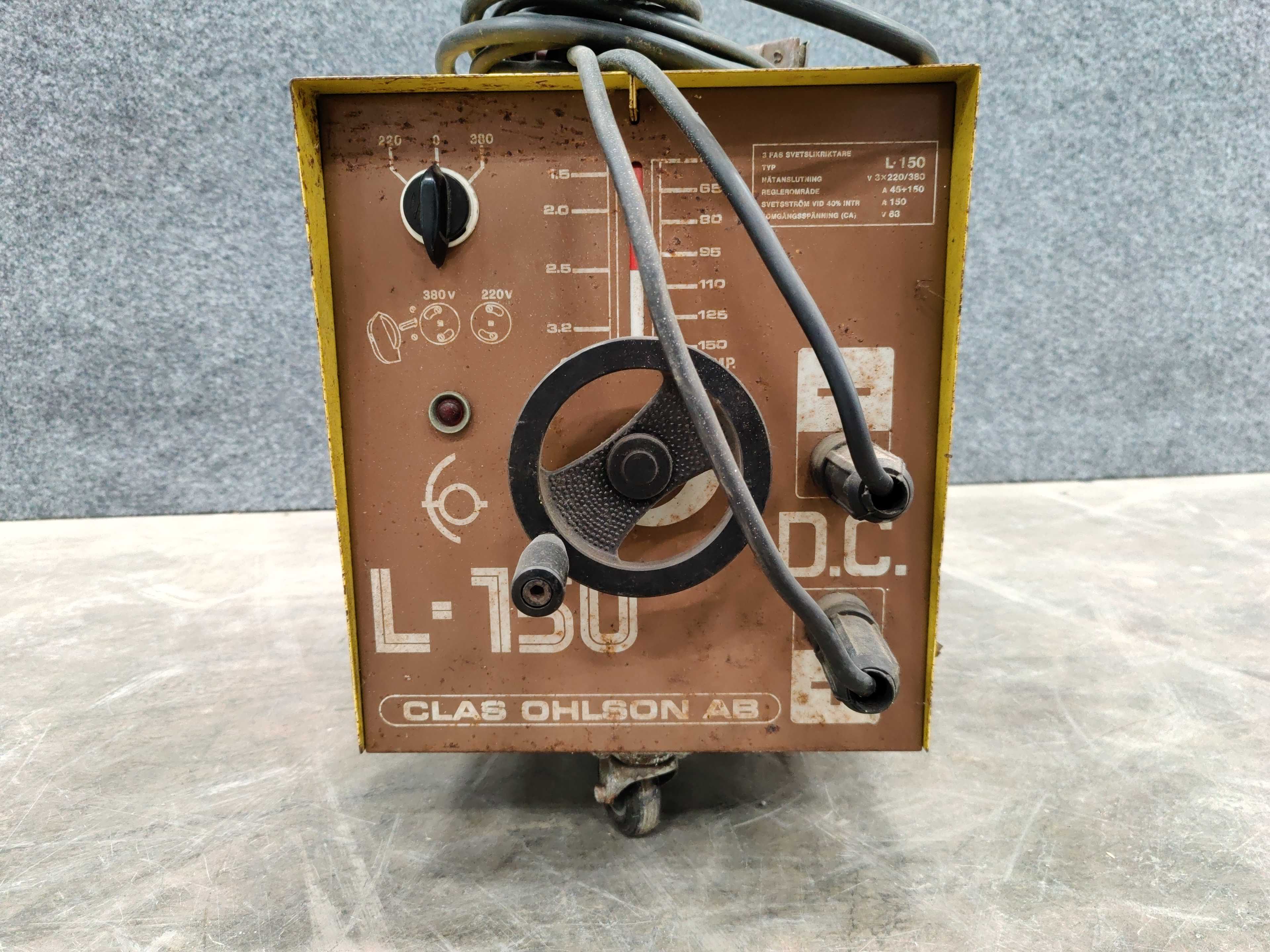 Welding rectifier/Stick welding Clas Ohlson L-150 - PS Auction - We ...