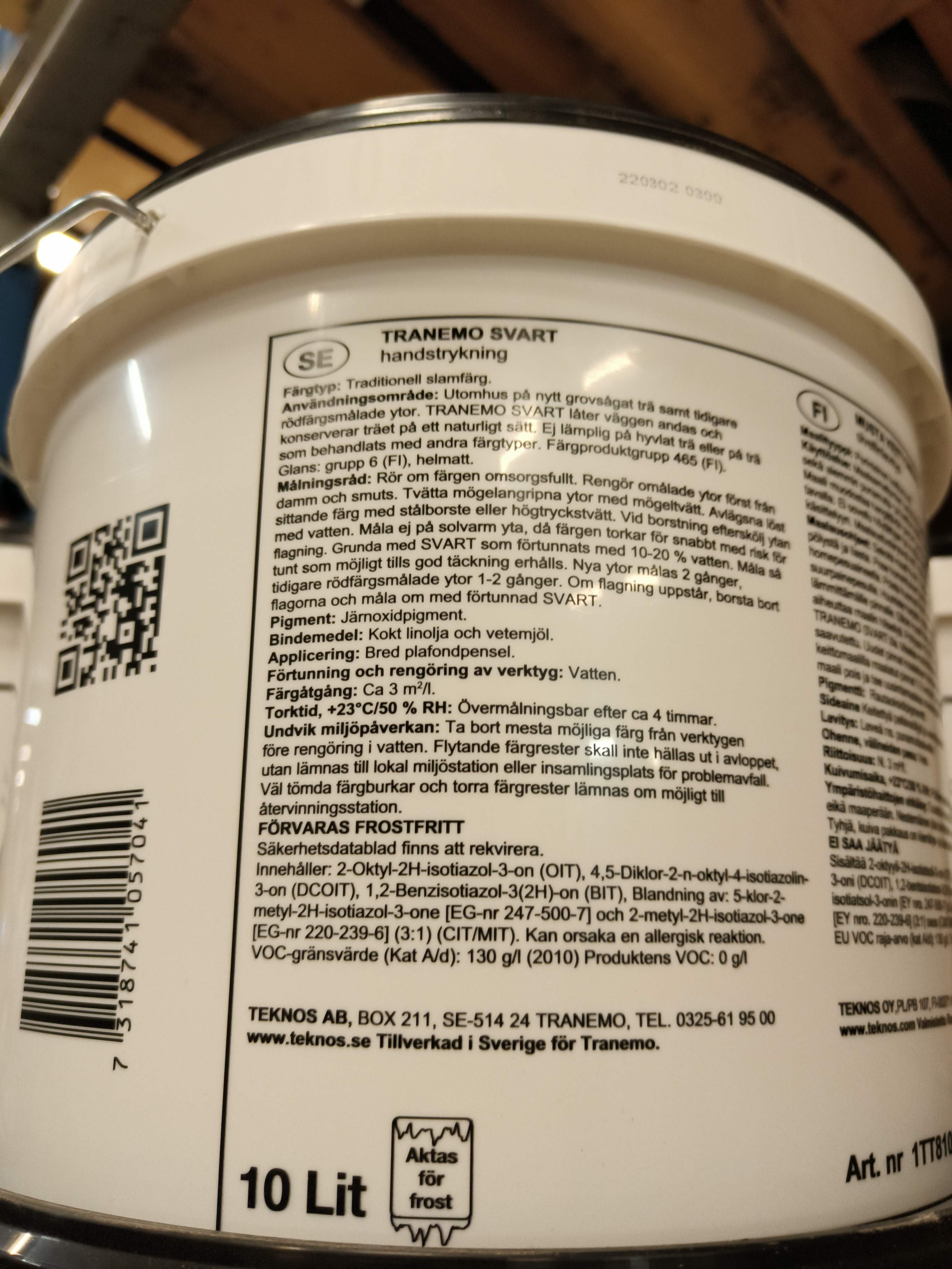 Outdoor paint Tranemo Black approx. 120 litres - PS Auction - We value ...