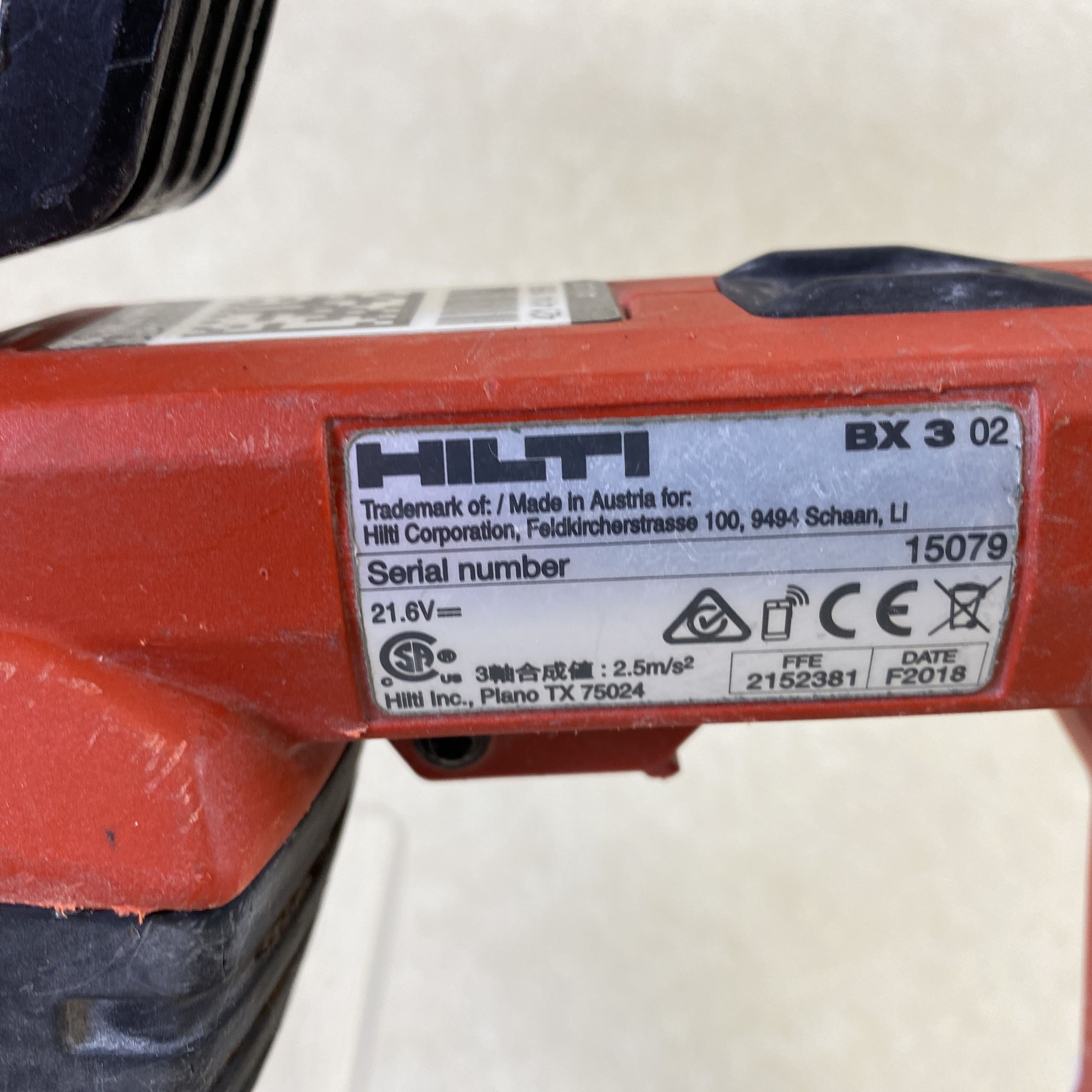 Hilti Battery Powered Bolt Gun BX3 - PS Auction - We value the future ...