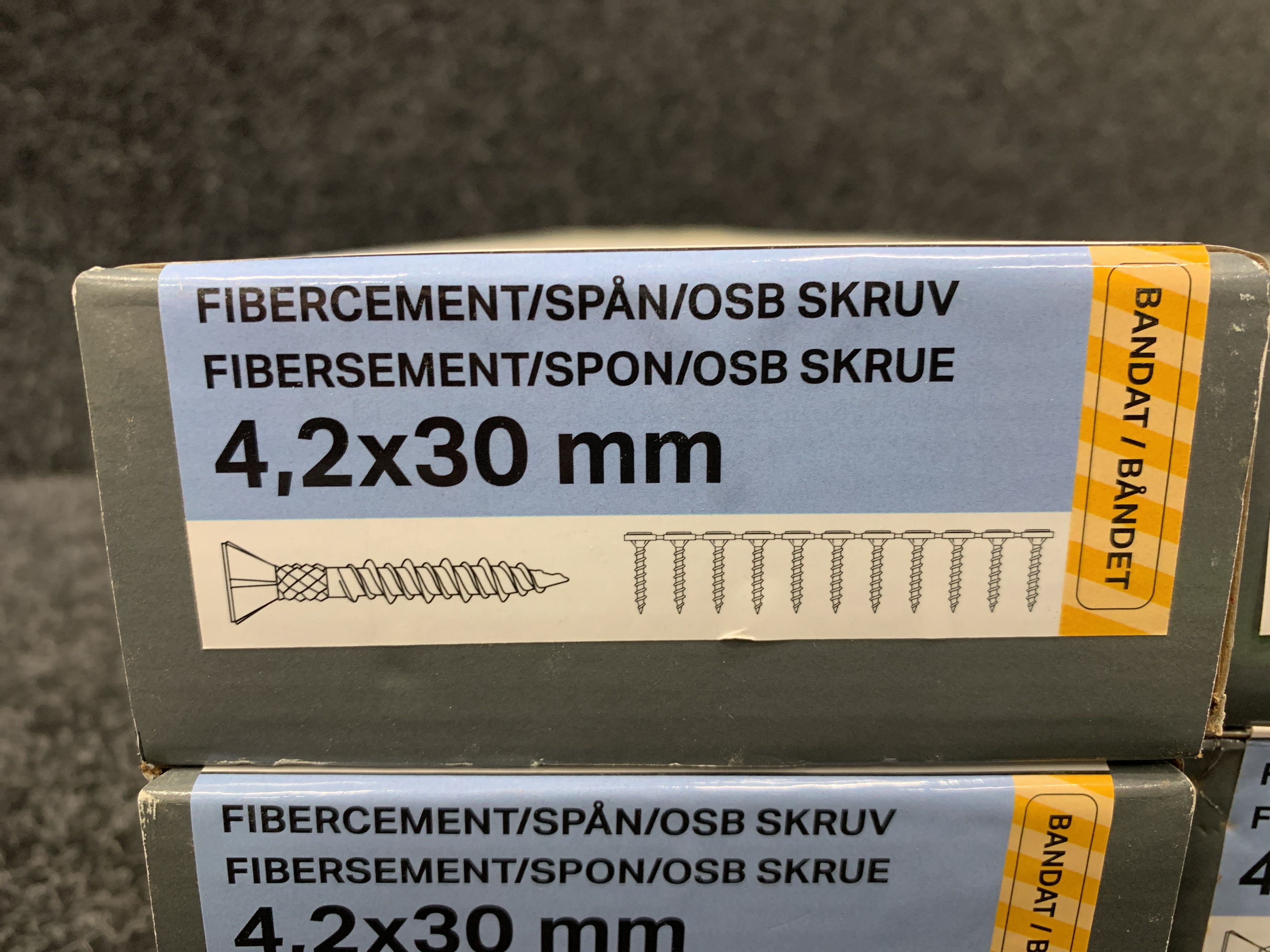 6 st Förpackningar fibercement/spån/osb skruv 4,2x30, FAST - Auktioner ...
