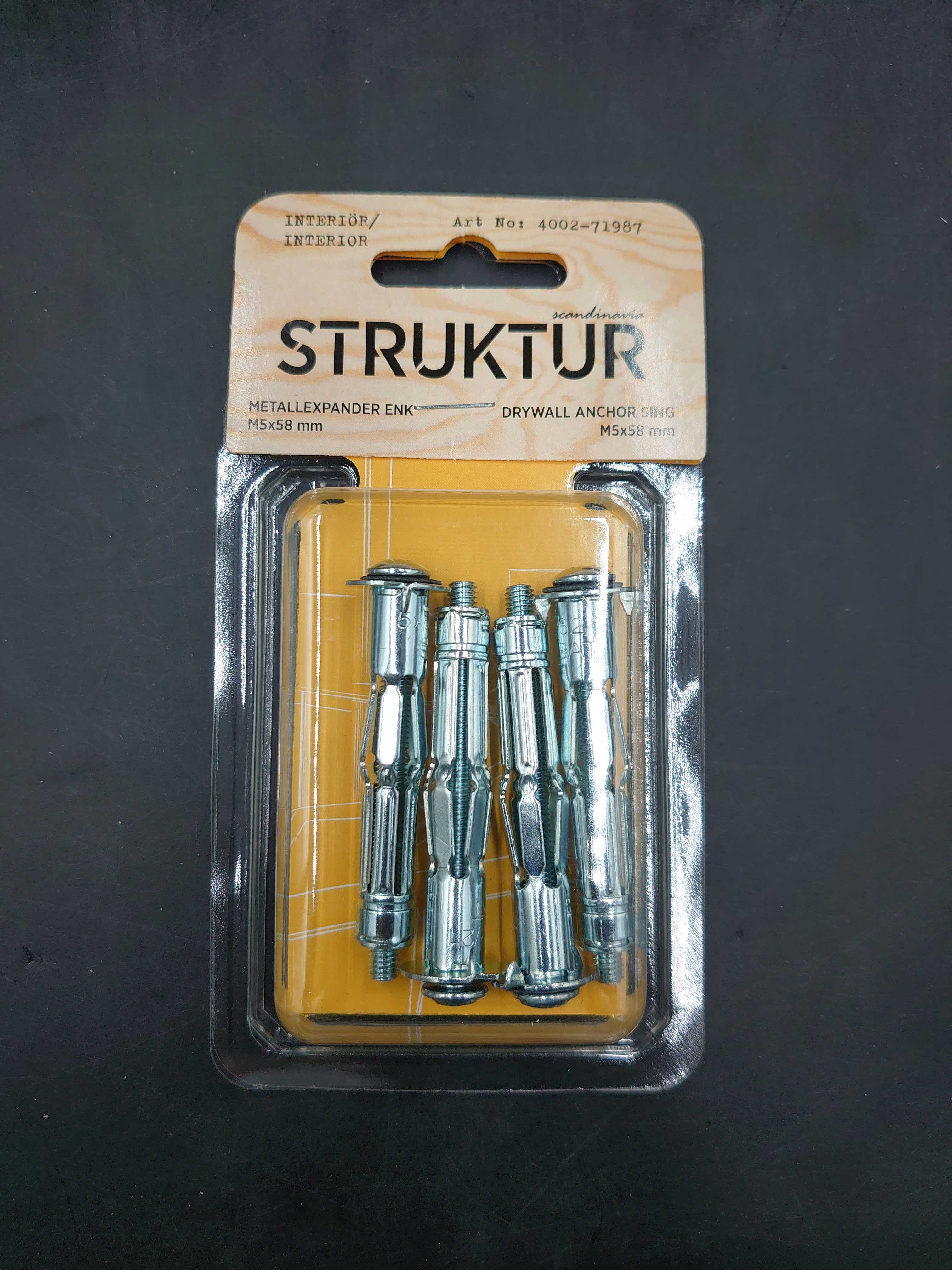 20 pcs 4-pack Structure metal expander, M5x58 mm - Shipping included ...