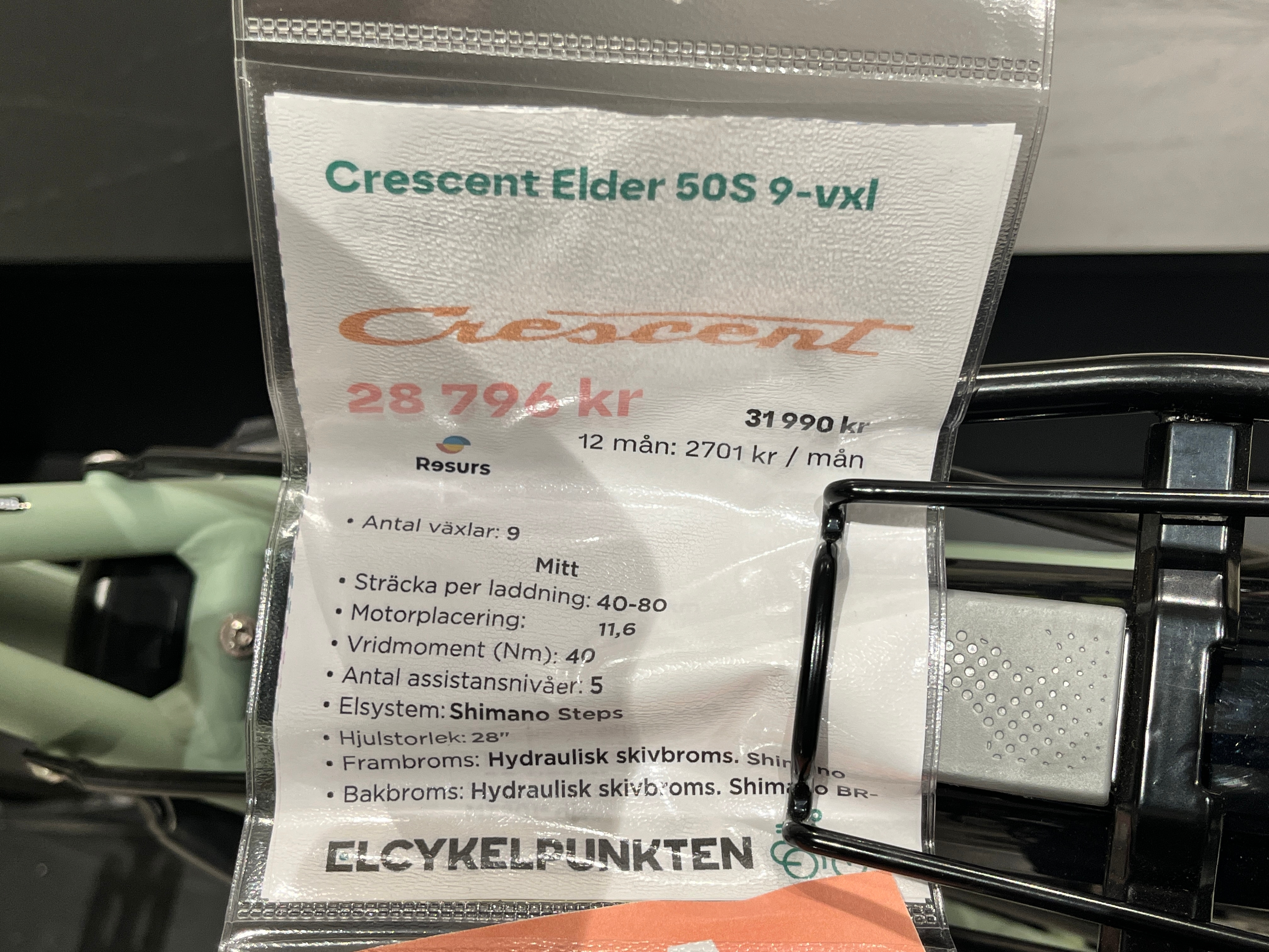 Elcykel - Crescent Elder 50S -2023 - Auktioner online - Nätauktioner ...