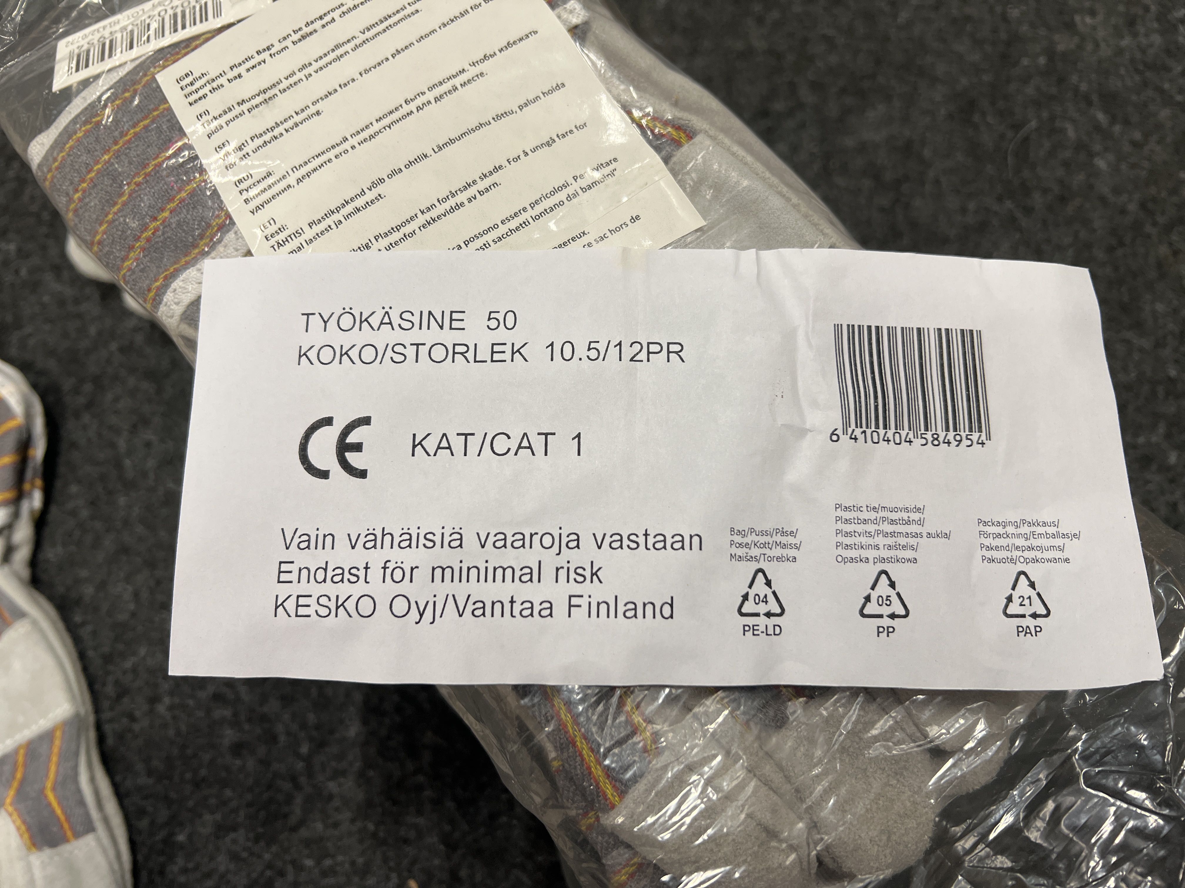 60 st Arbetshandskar Prof nötspalt ofdr, strl 10.5 - Auktioner online ...