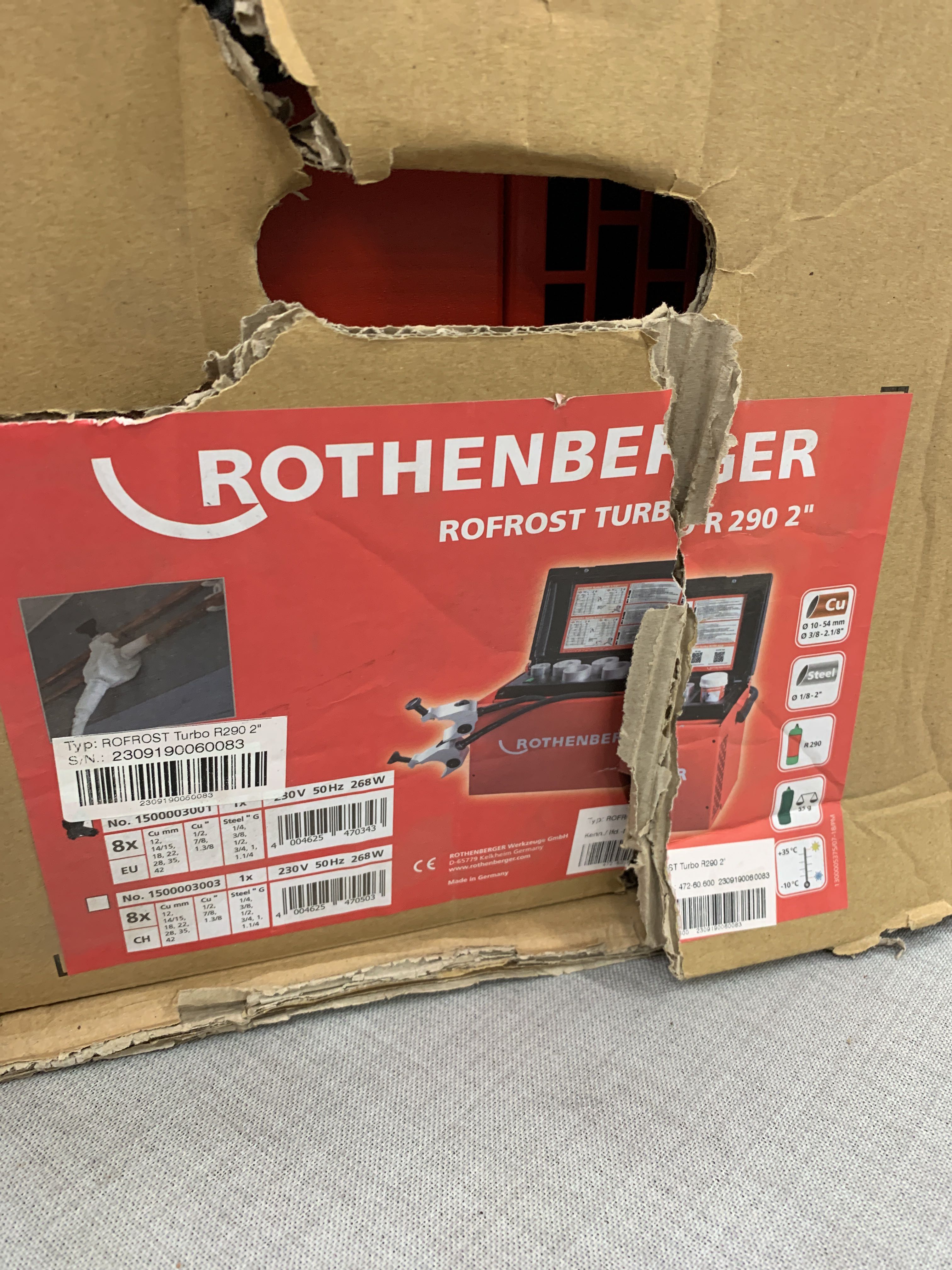 Rörfrysningsmaskin Rothenberger R290 Rofrost Turbo 2" - Auktioner ...