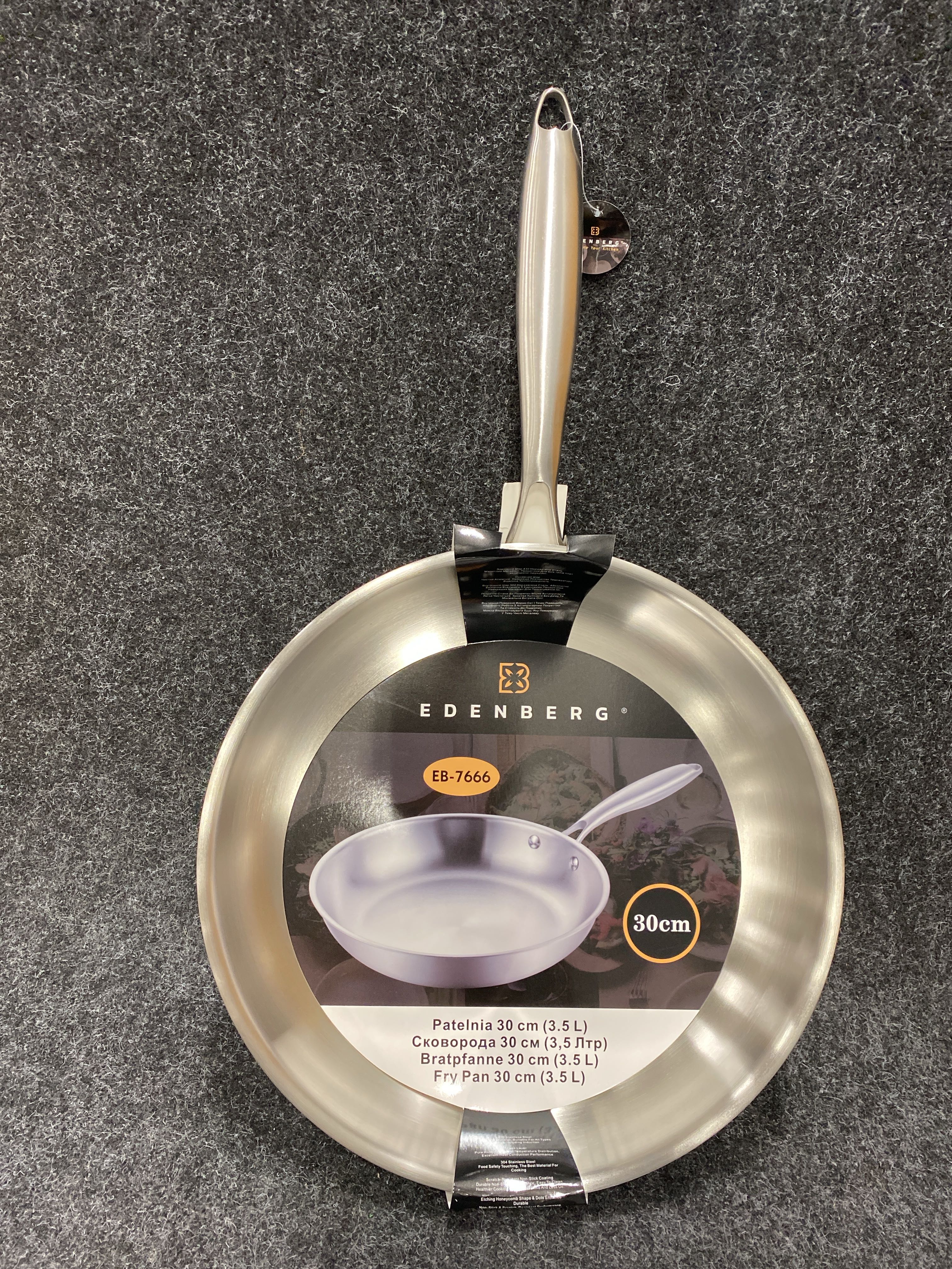 Frying pan INOX 30cm - Stainless steel - PS Auction - We value the ...