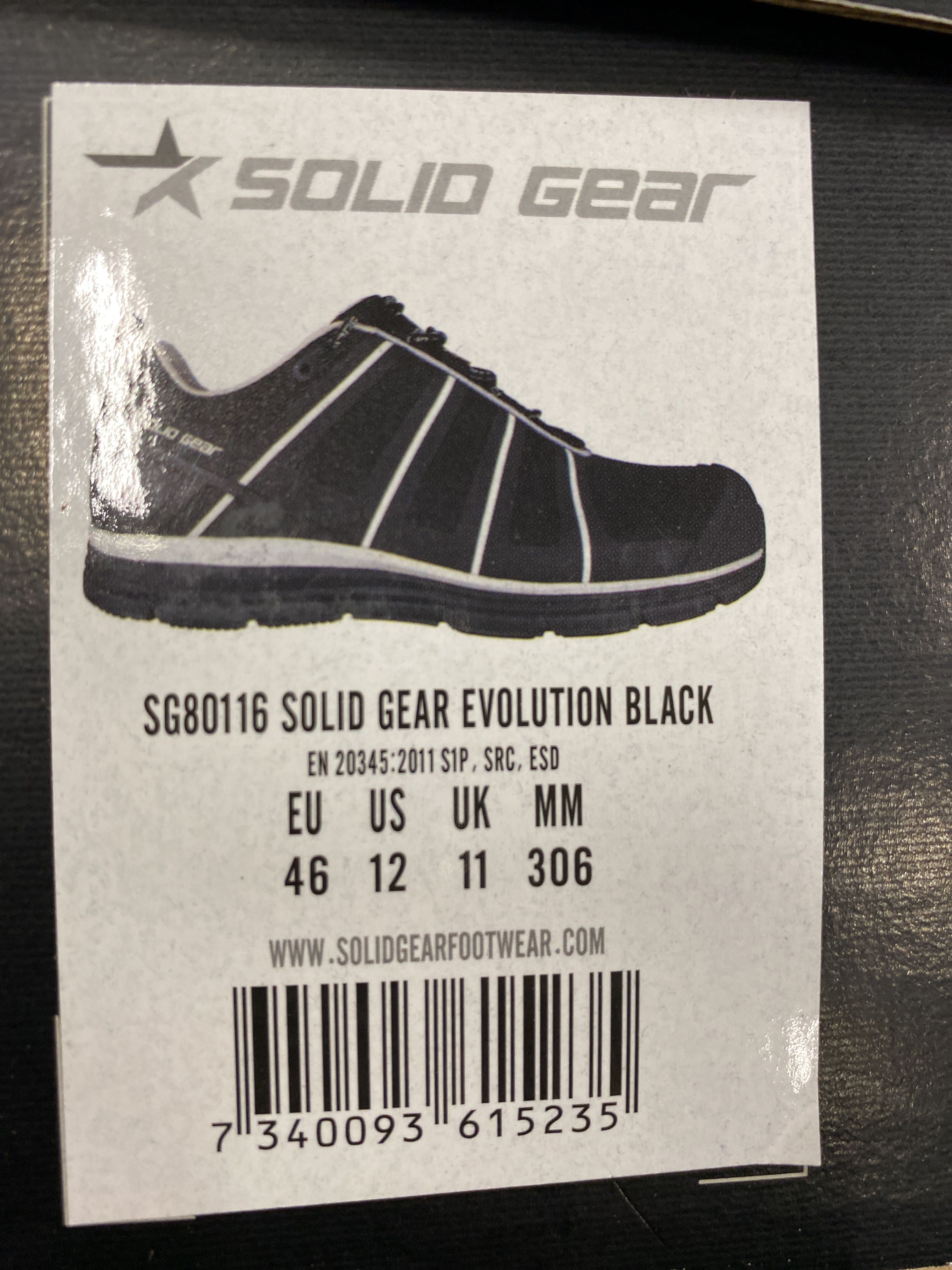 Solid Gear Evolution Black skyddsskor S1P, Svart, Strl 46 - Auktioner online - Nätauktioner ...
