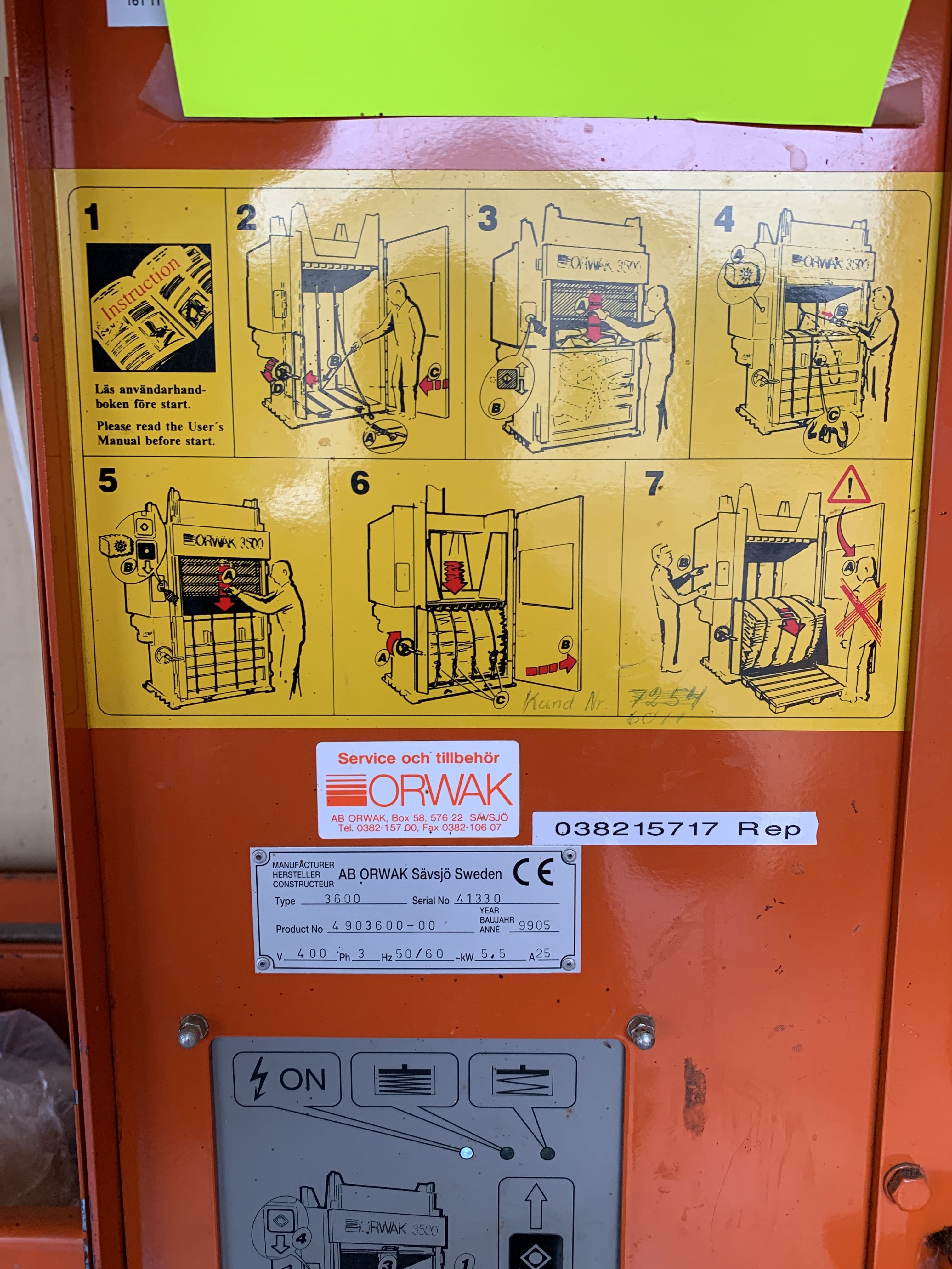 Compactor Orwak 3600 - PS Auction - We value the future - Largest in ...