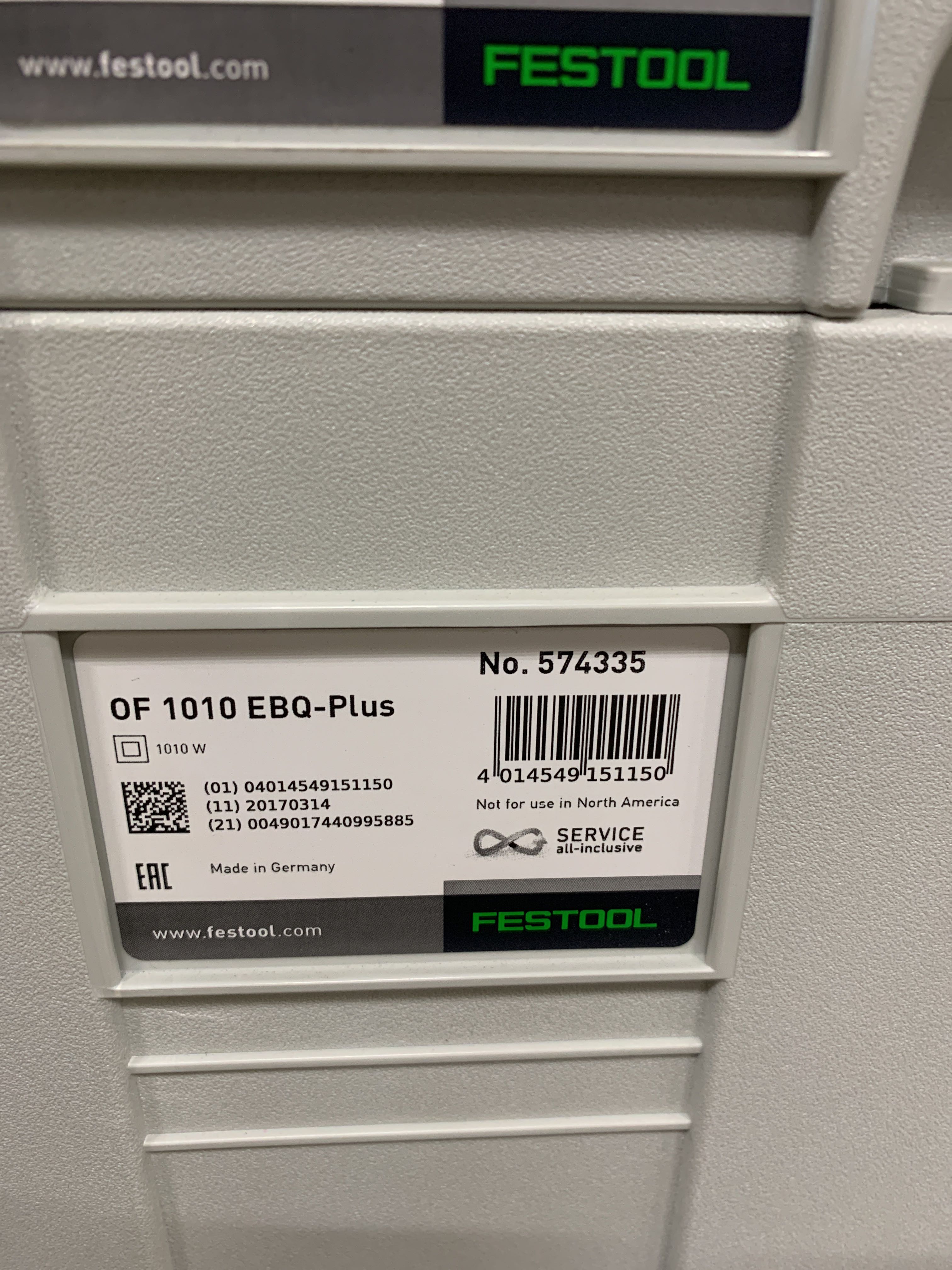 Hand router Festool OF 1010 EBQ-Plus 1010 W - PS Auction - We value the ...