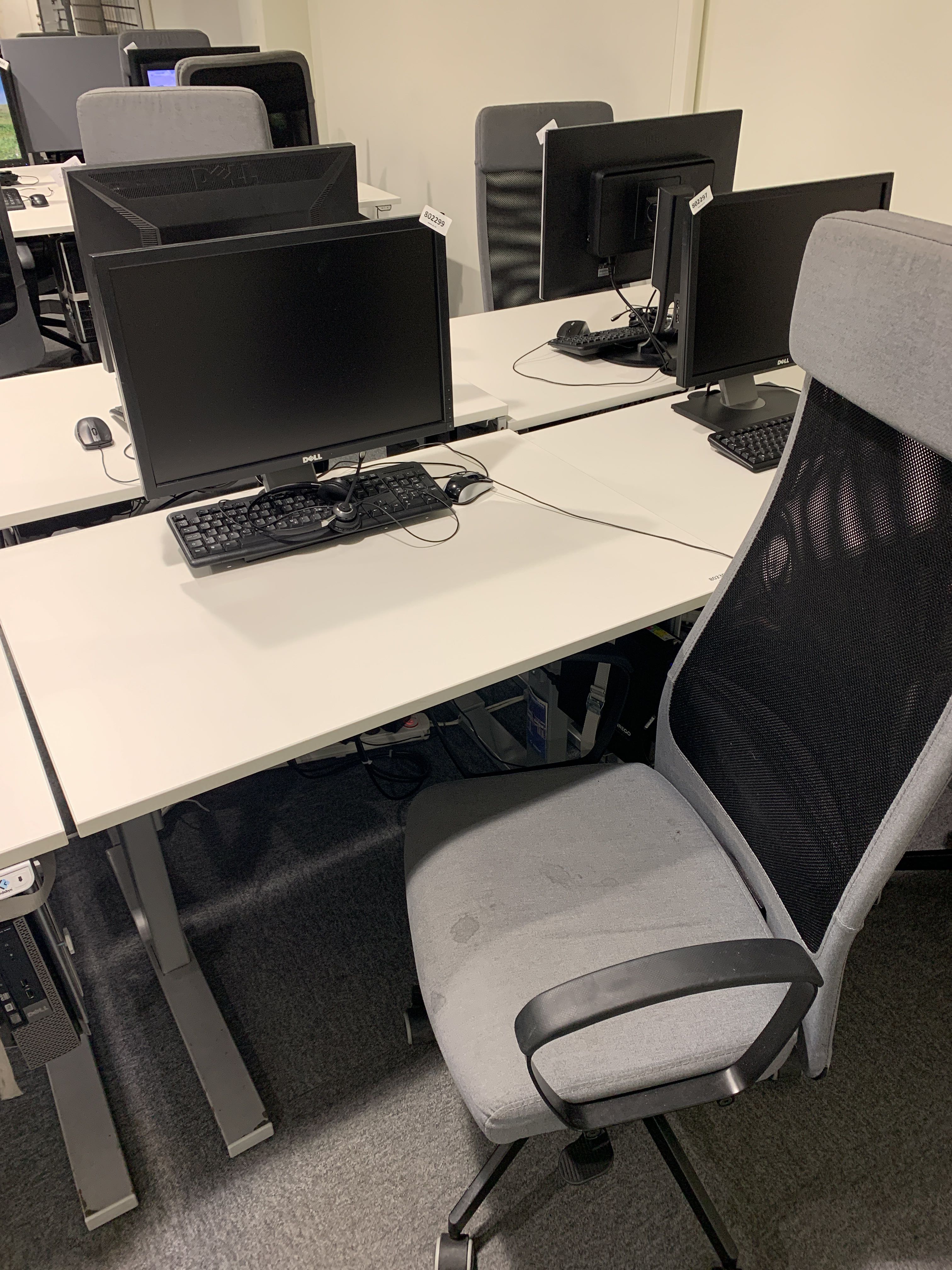 Height-adjustable desk Edsbyn, desk chair - PS Auction - We value the ...