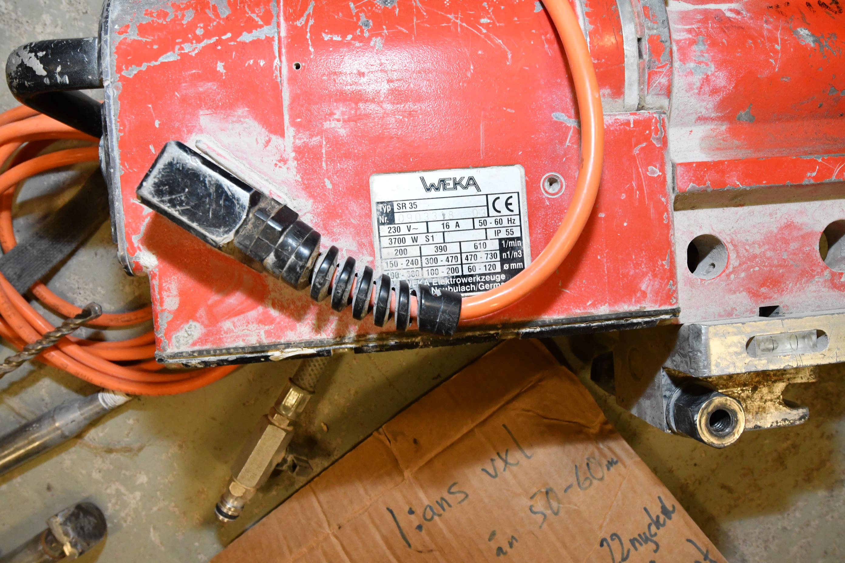 Core drilling machine WEKA SR 35 + div. accessories - PS Auction - We value the future - Largest ...