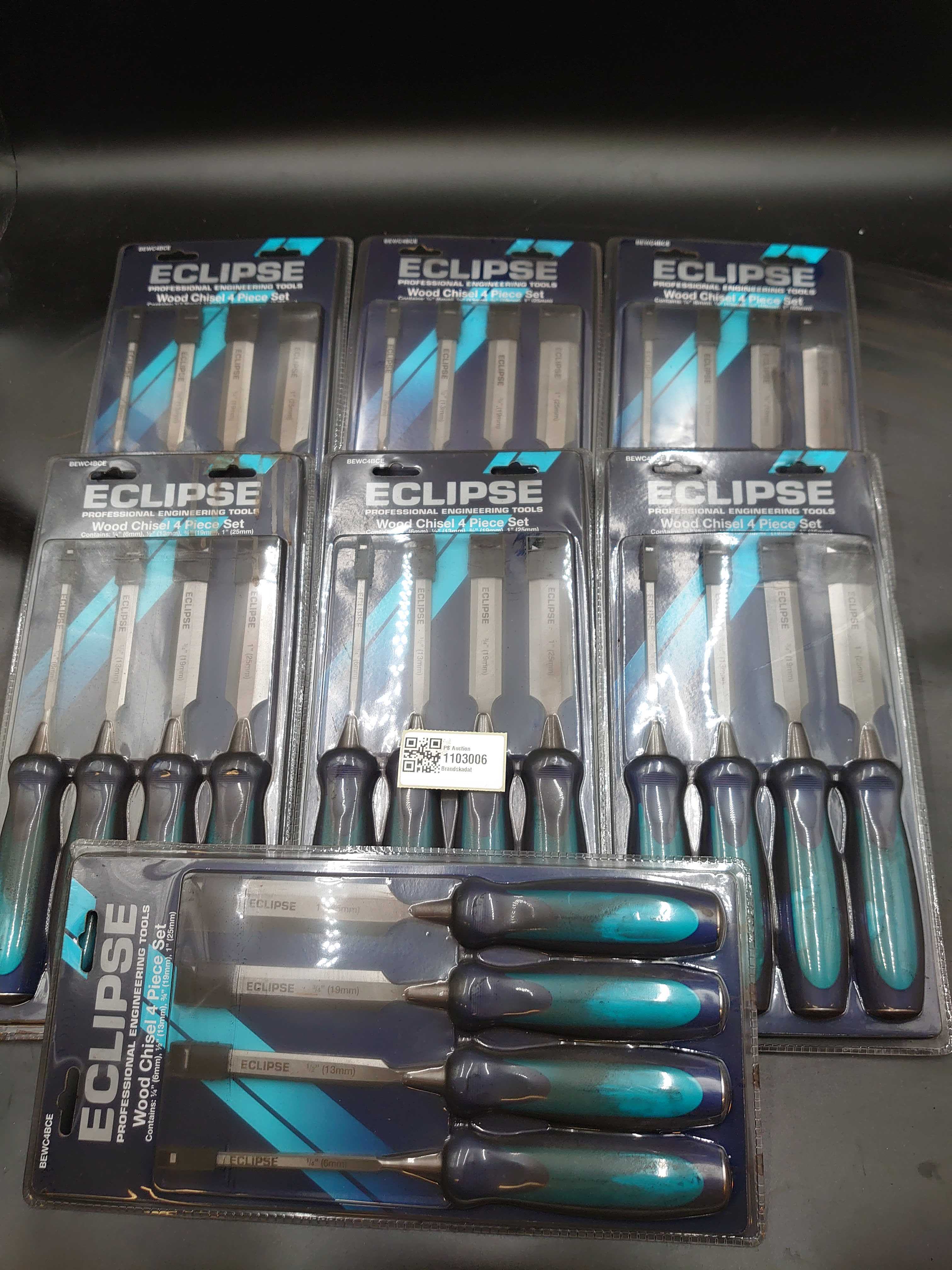 7 pcs 4-pack Eclipse wood chisel set 4 parts- Shipping included - PS ...