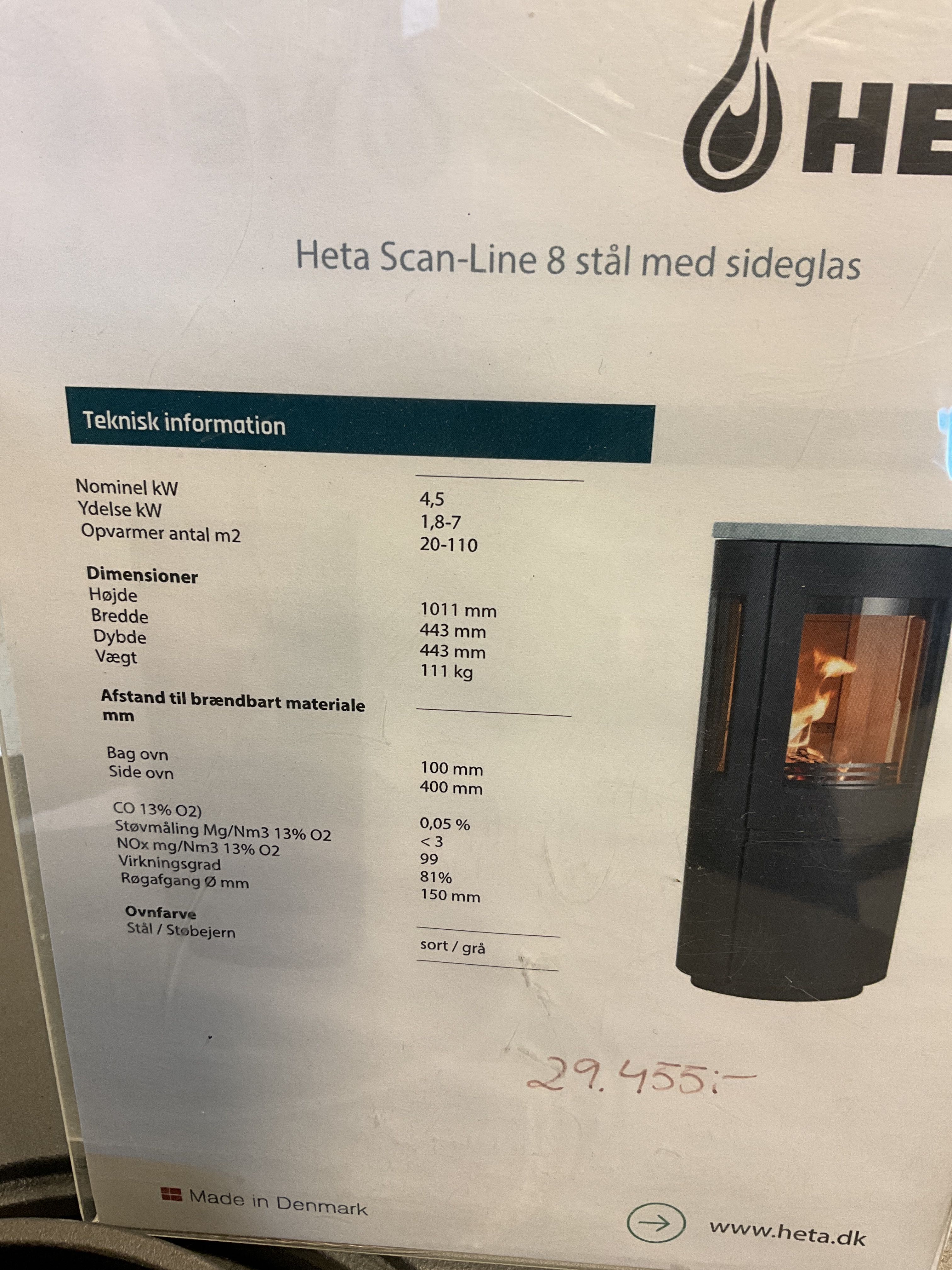 Braskamin HETA Scan-Line 8 - Auktioner online - Nätauktioner ...