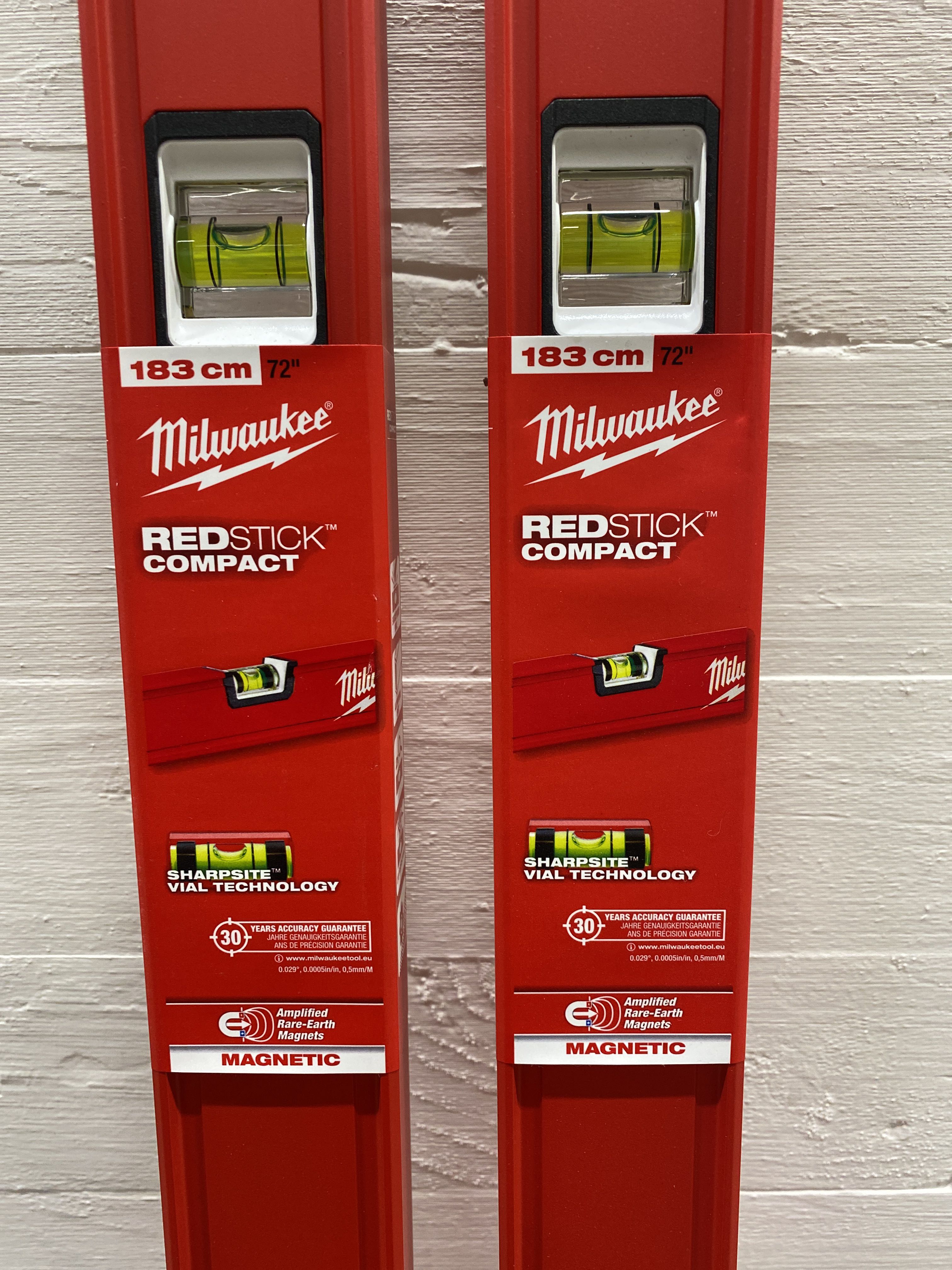 2 Milwaukee Redstick Compact Spirit Levels - PS Auction - We value the ...