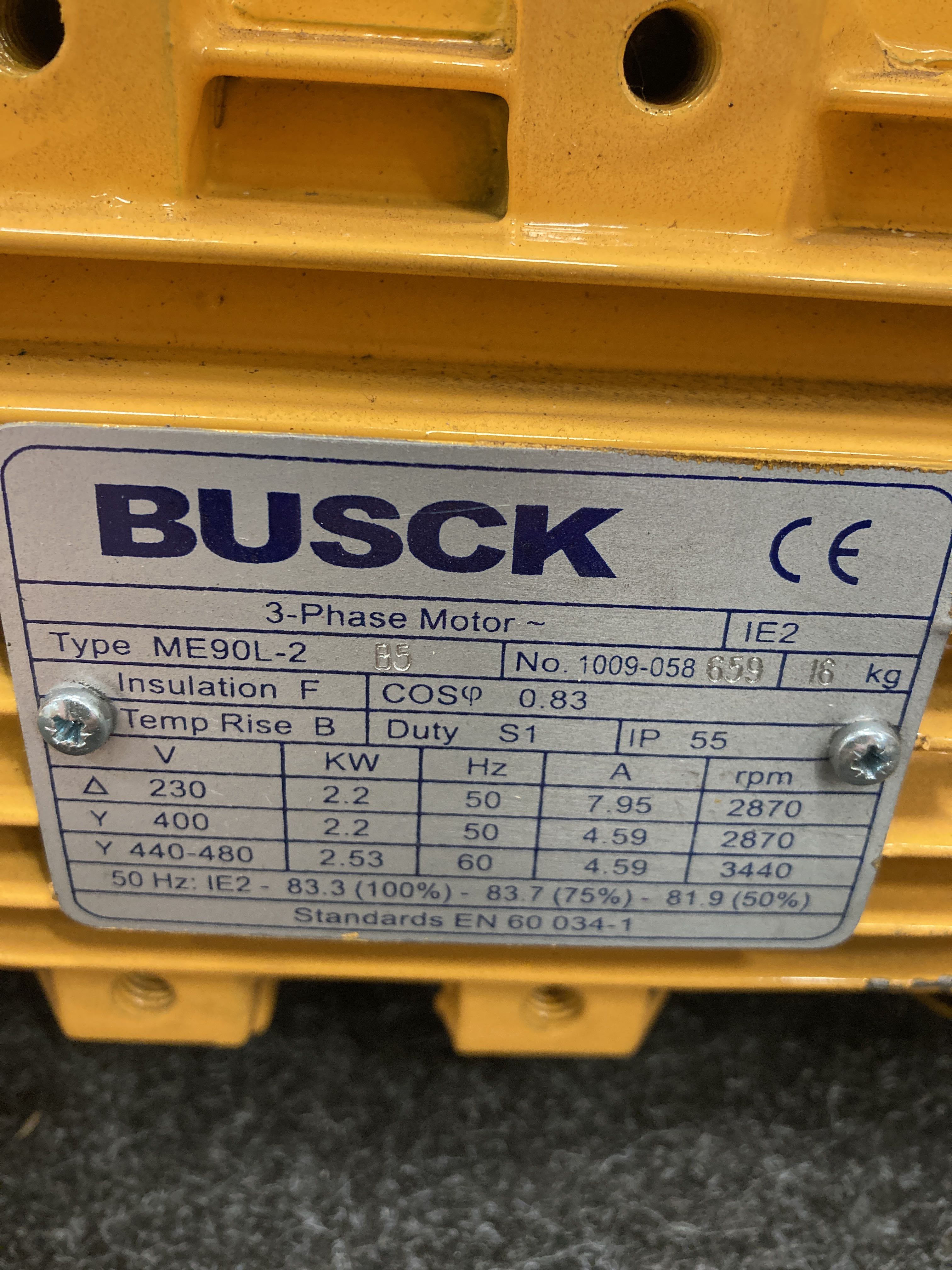 Electric motor Busck ME90L-2 IE2 2.2kW 2800 rpm - PS Auction - We value ...