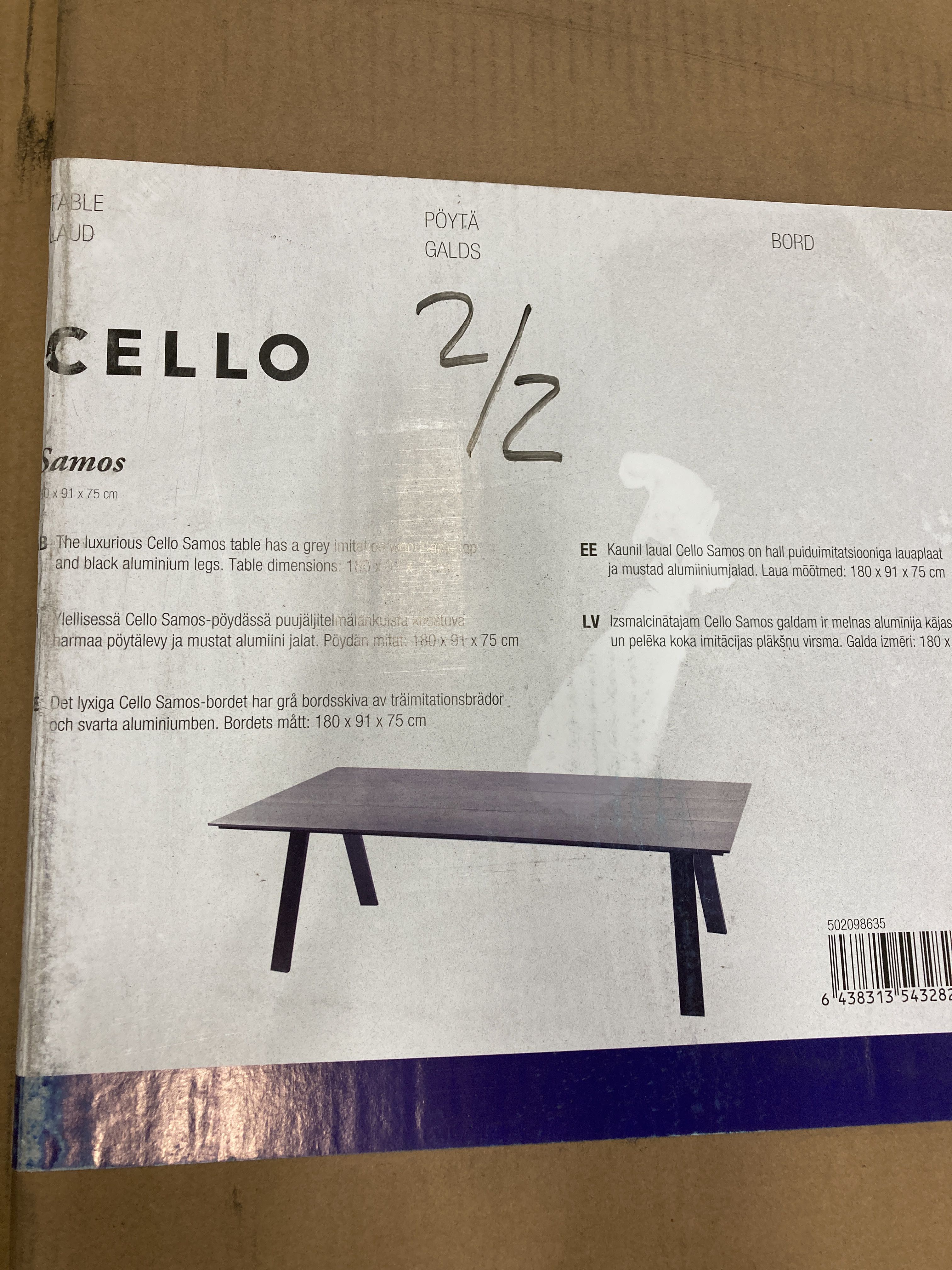 Table Cello Samos 180X75cm - PS Auction - We value the future - Largest ...