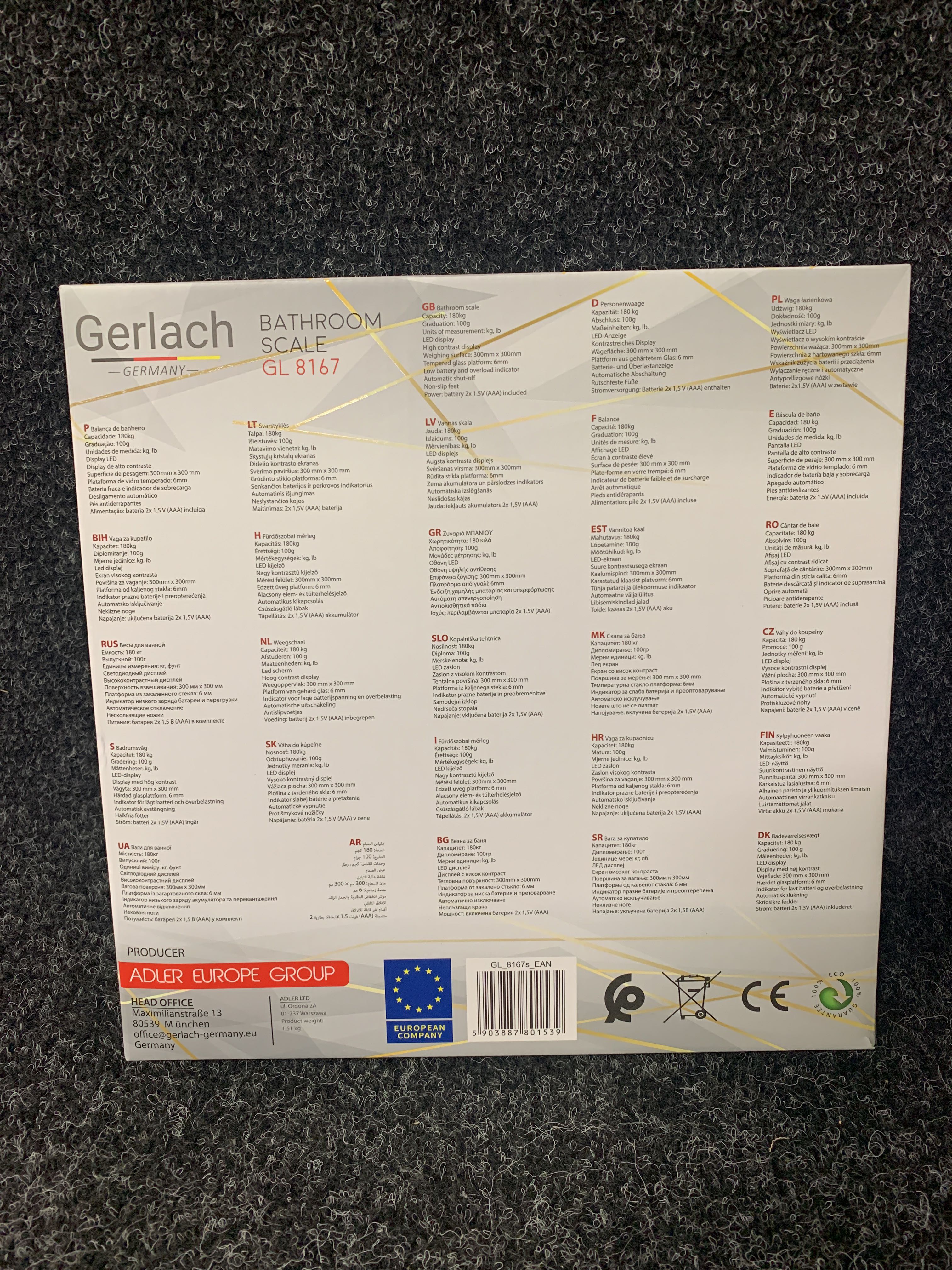 Bathroom scale Gerlach GL8167 - digital - PS Auction - We value the ...