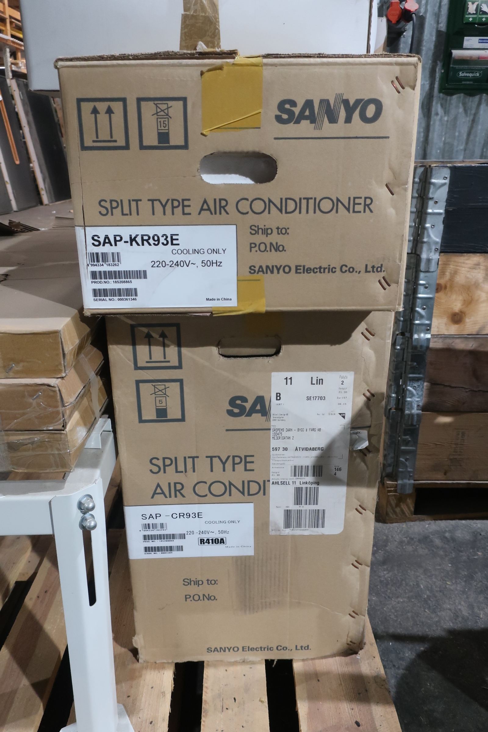 Sanyo, Split type air conditioner, SAP - PS Auction - We value the ...