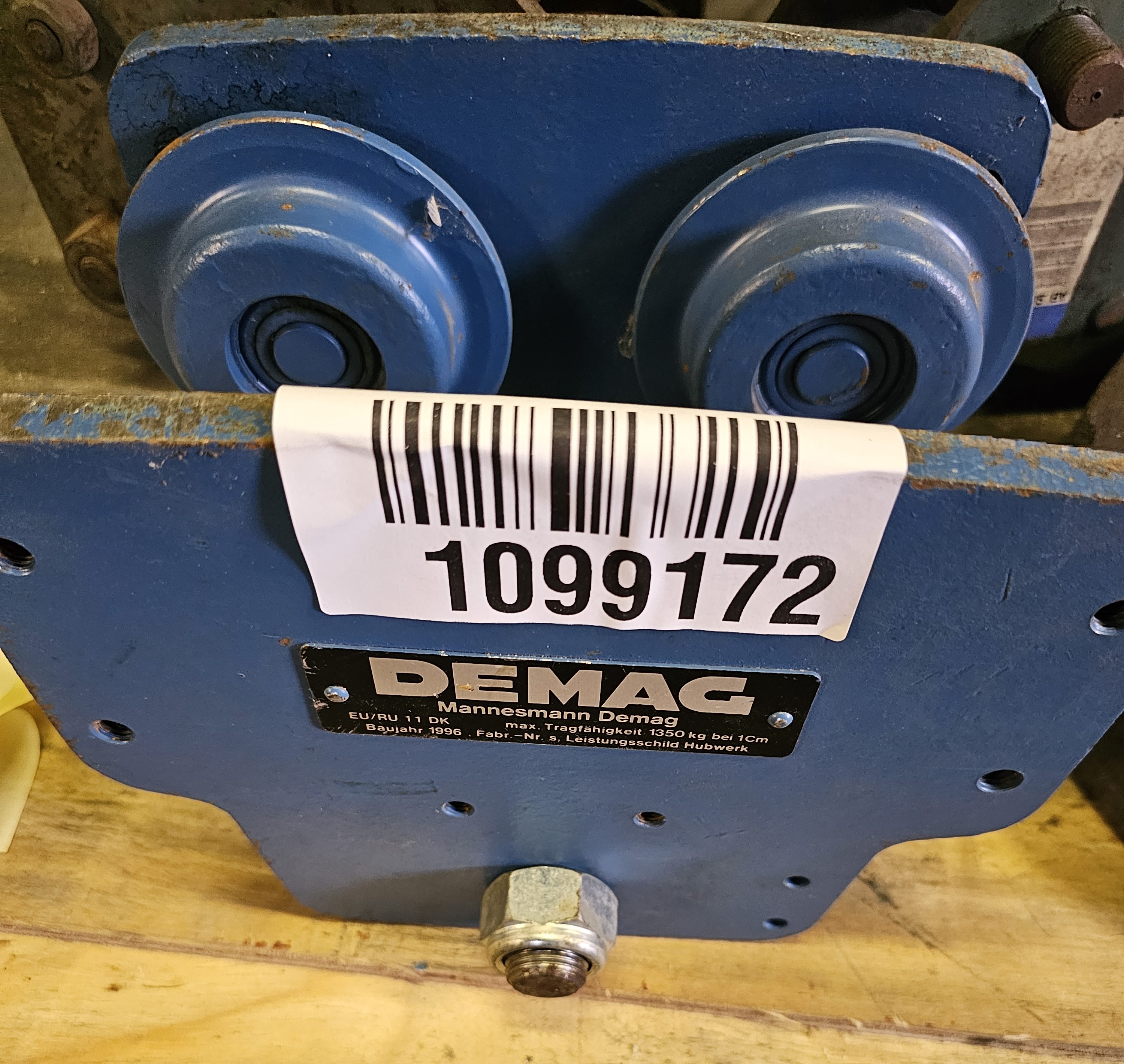 Demag running wheels for traverse - PS Auction - We value the future ...