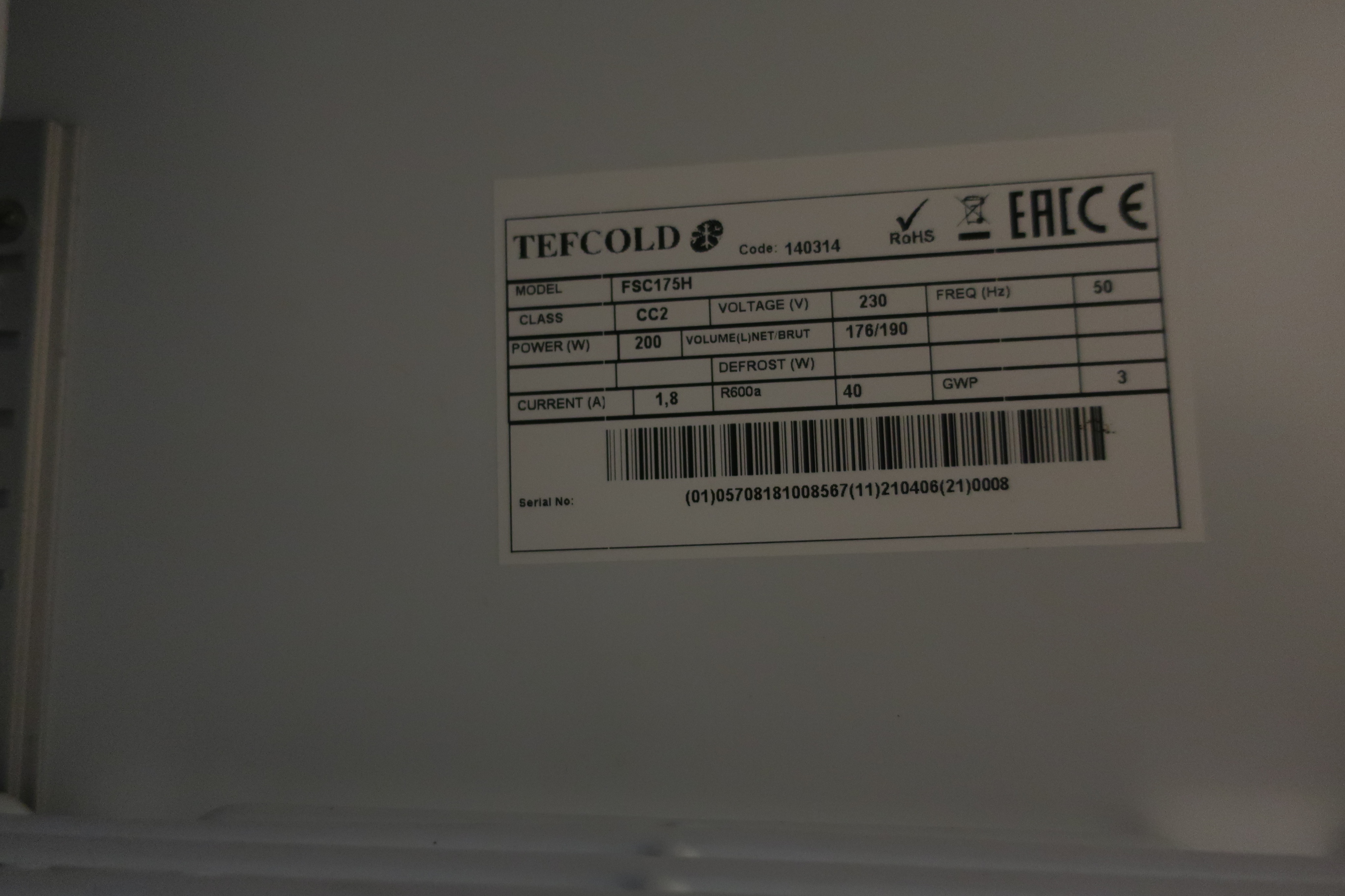 Display fridge, Tefcold #2 - PS Auction - We value the future - Largest ...