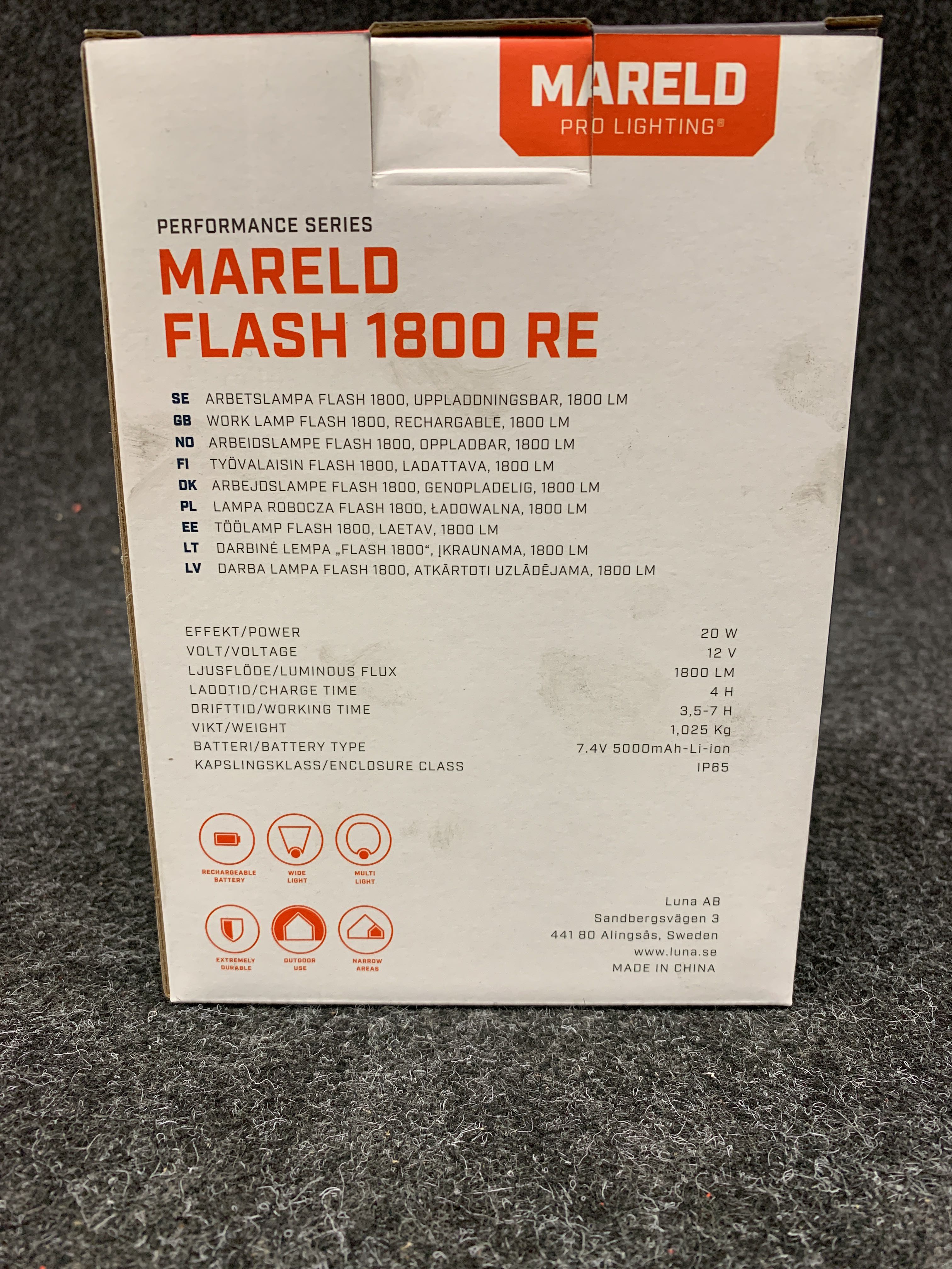 Work lamp Mareld Flash 1800 RE - PS Auction - We value the future ...