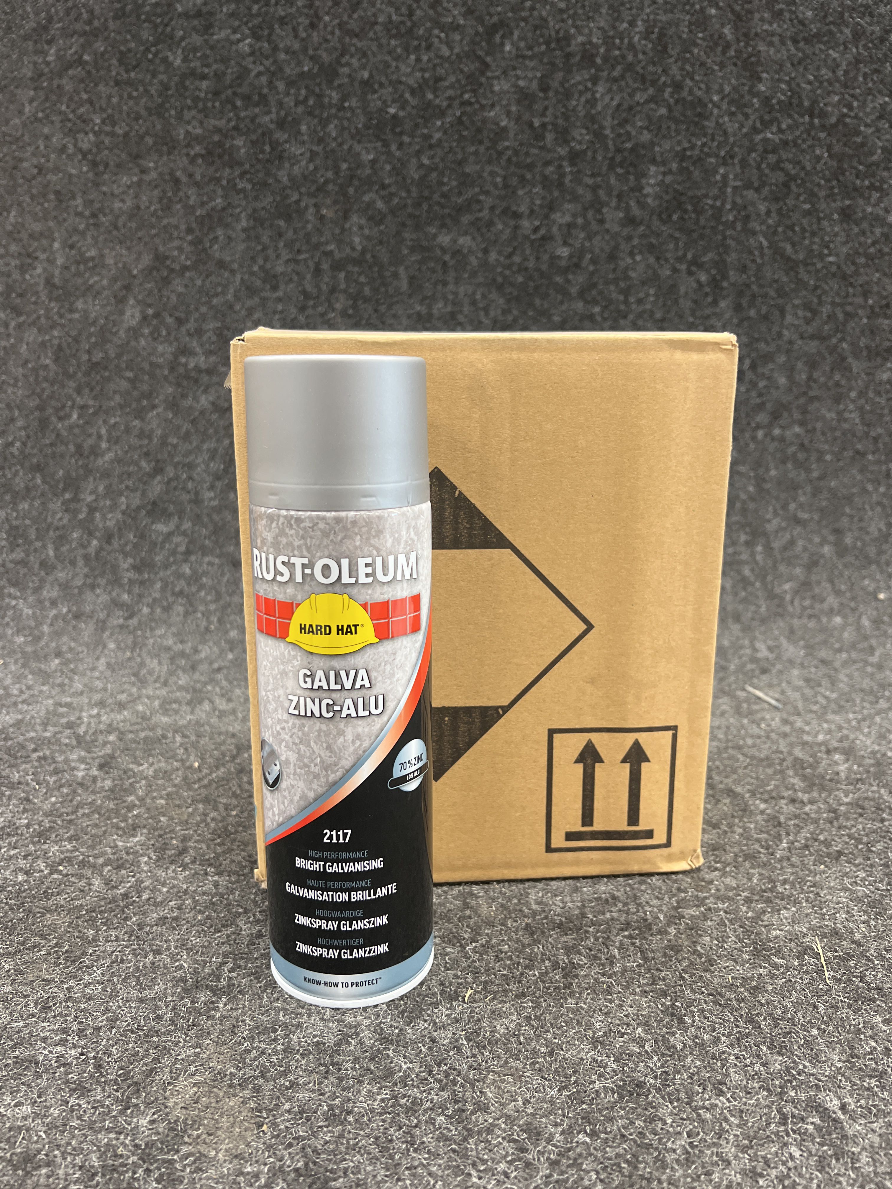 6 cans of spray paint Rust-Oleum Galva Zinc-Alu 2117 - PS Auction - We ...