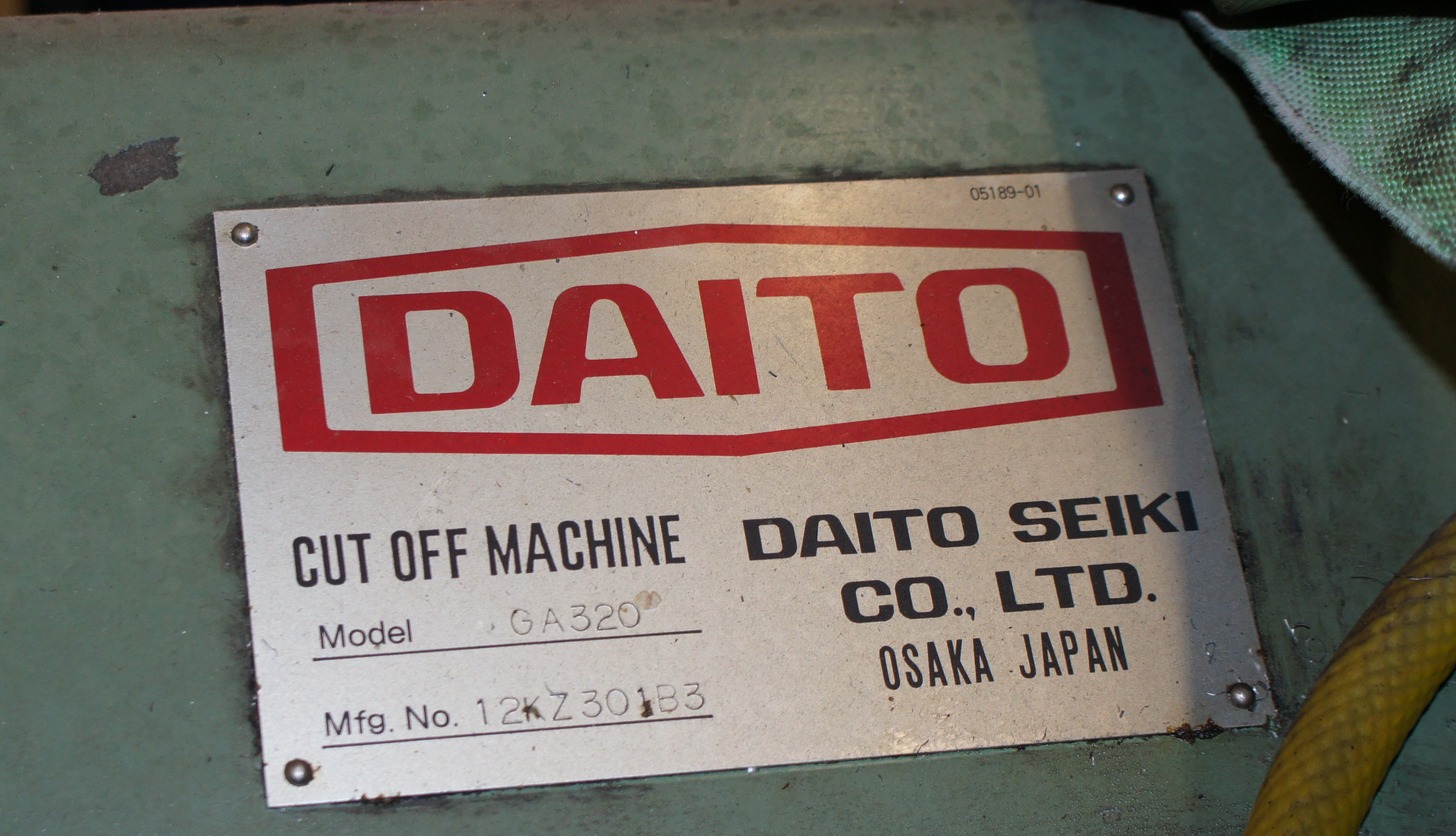 Cut Off Machine Daito GA 320 - PS Auction - We value the future ...