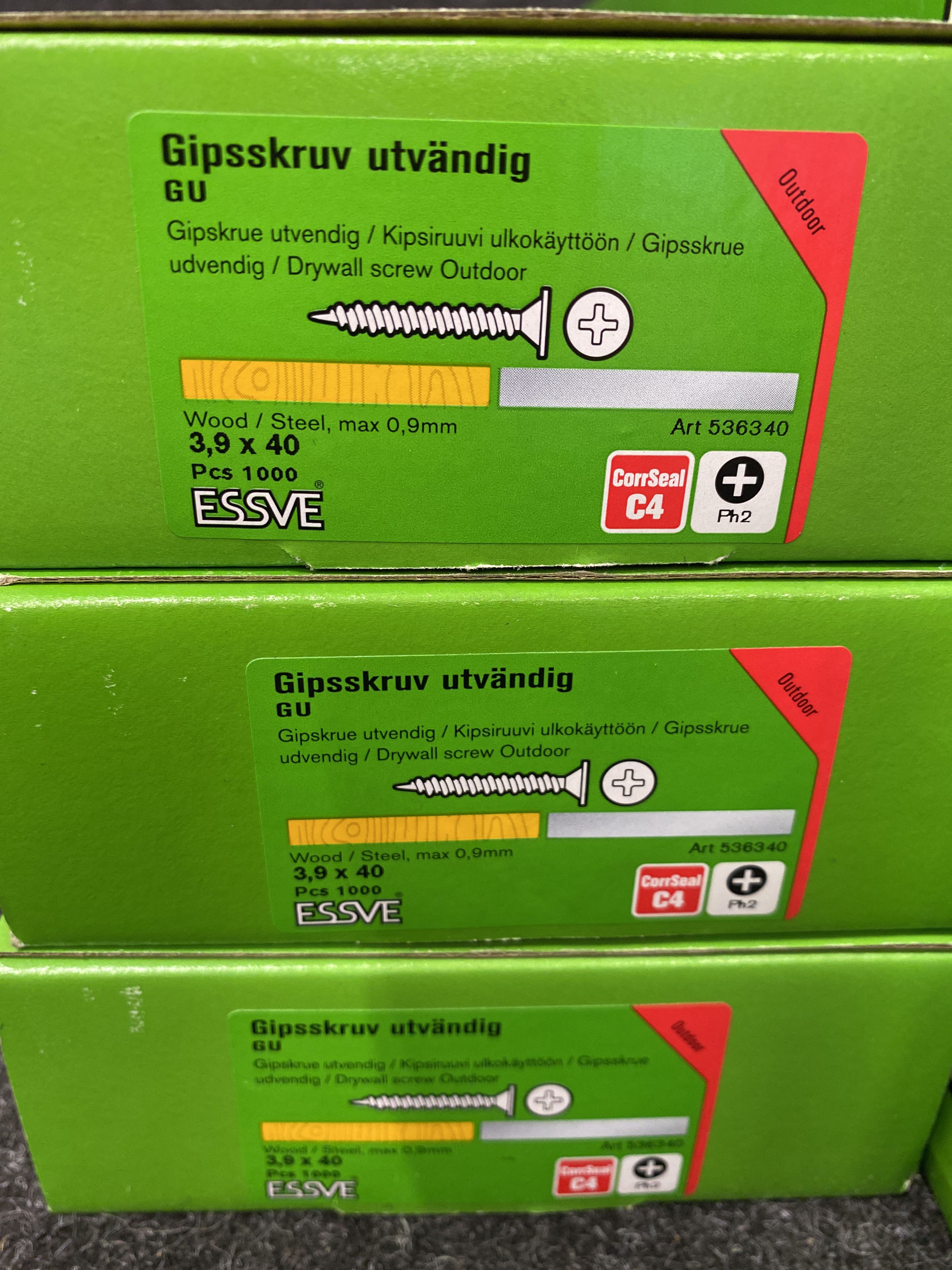 6 packs of Essve banded deck screw & gypsum screw outside - PS Auction ...
