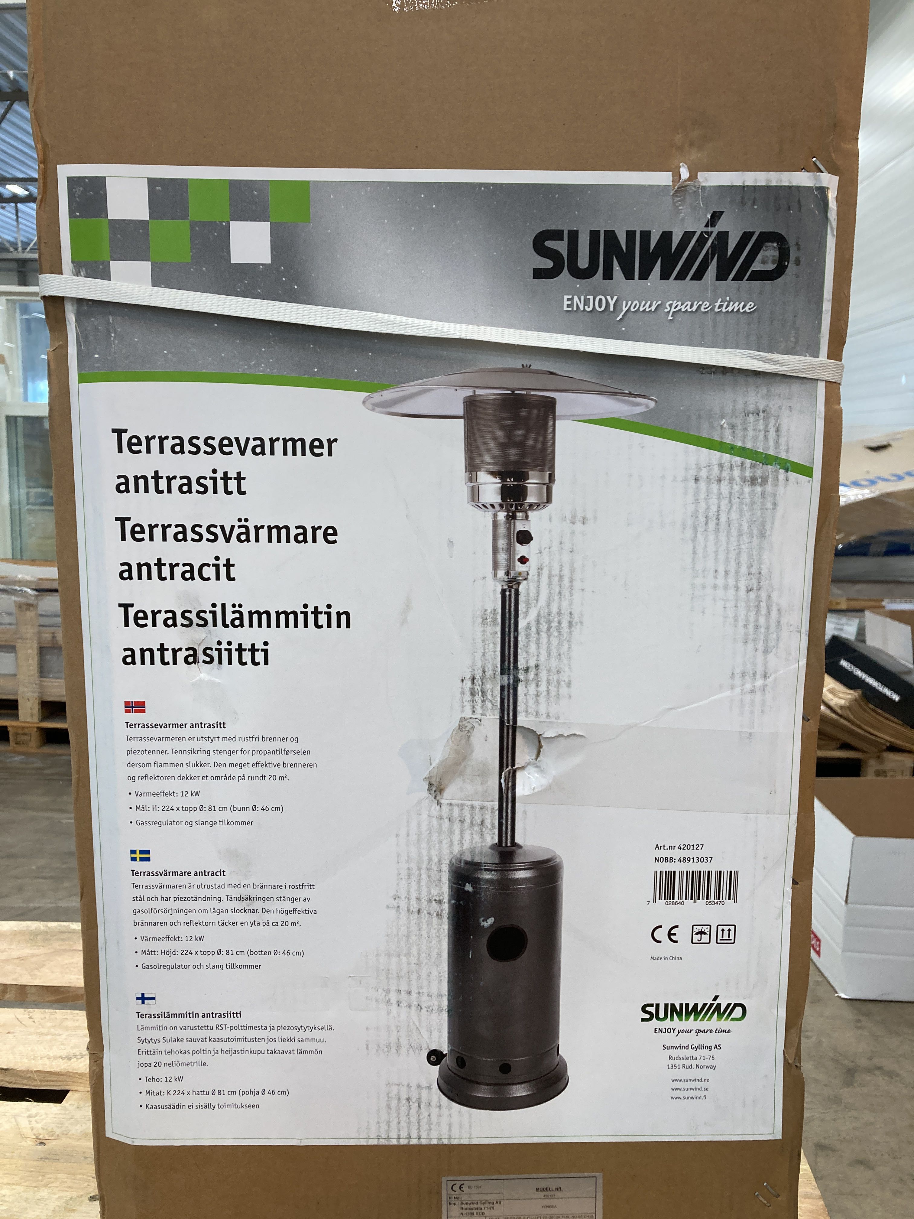 Terrassvärmare Sunwind 420127 - Auktioner online - Nätauktioner & Konkursauktioner | PS Auction