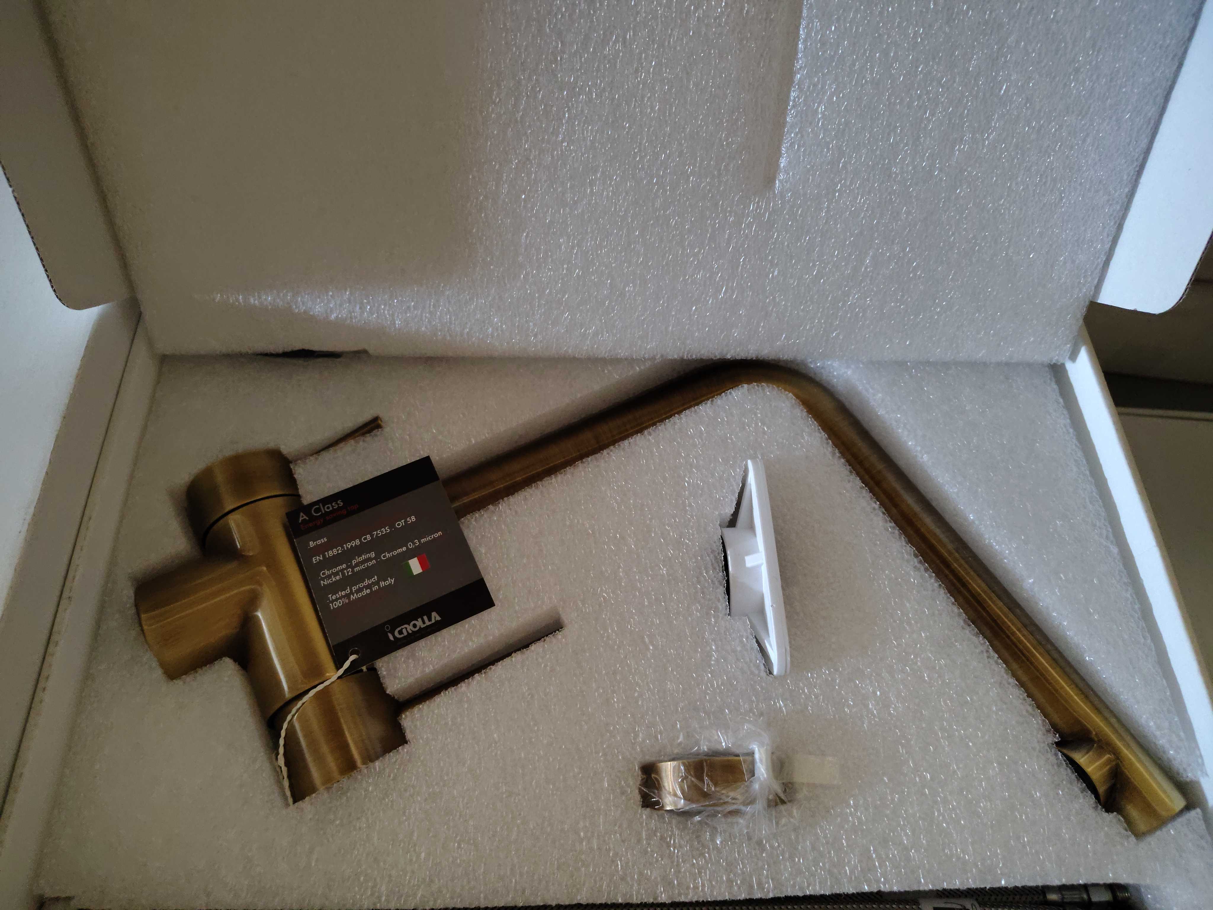 Mixer - iCrolla Milano, dishwasher shut-off, single lever, old bronze ...