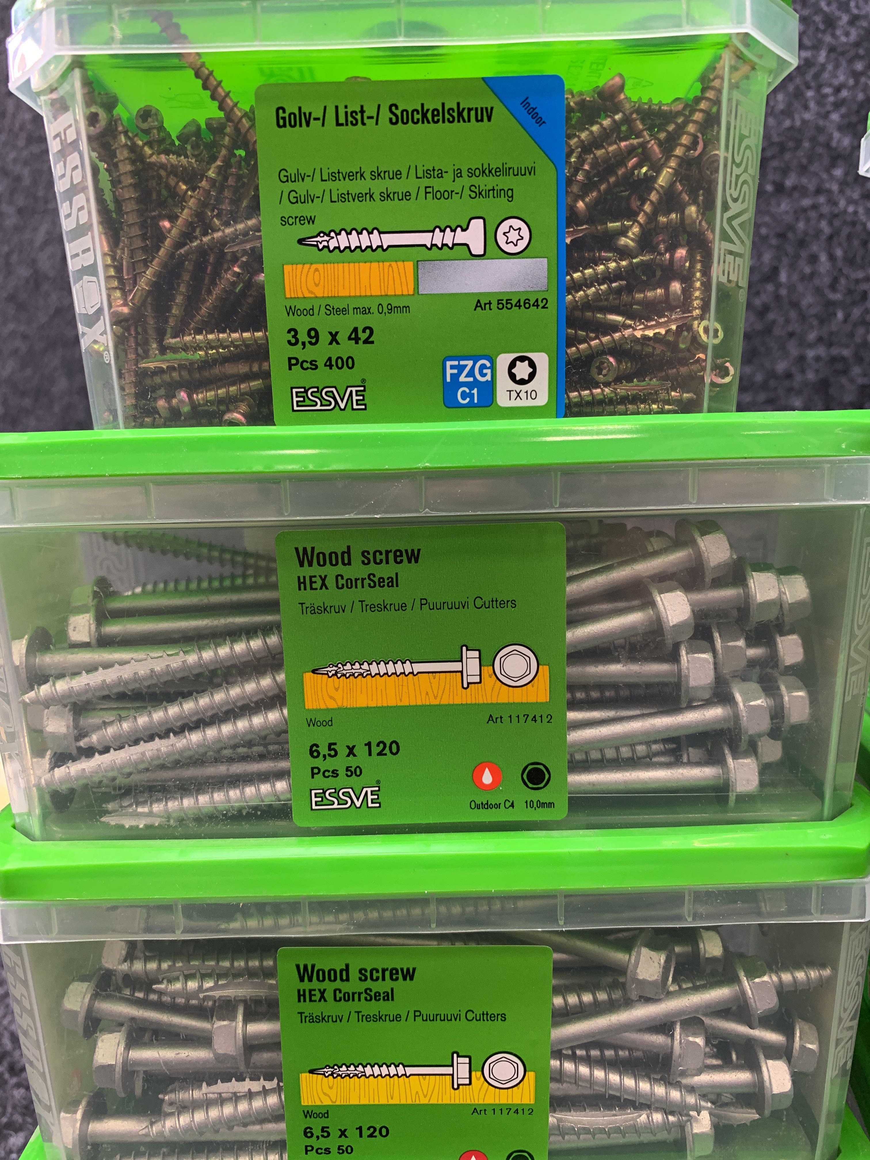 Assortment of wood screws, plaster screws & socket screws Essve - PS ...