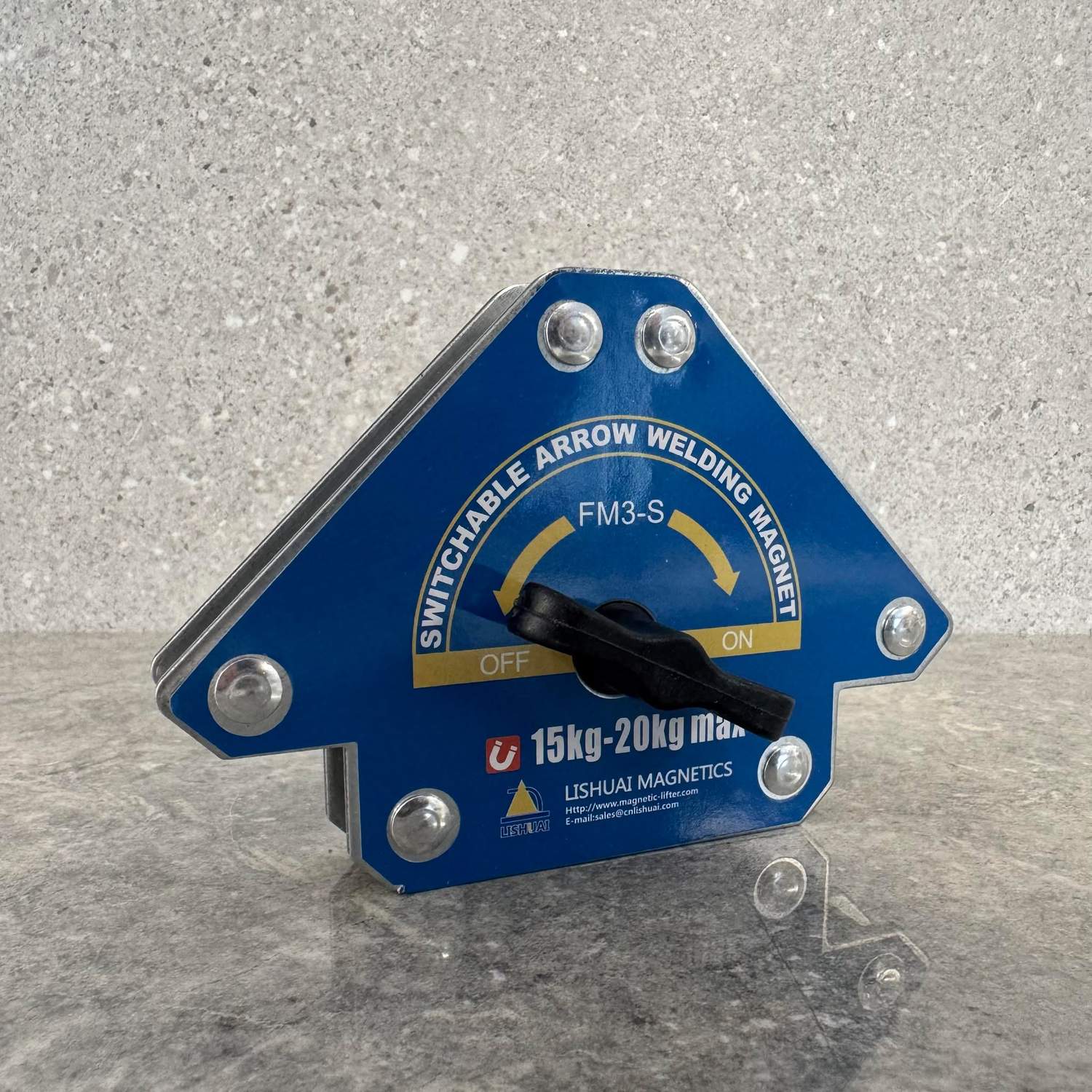 14 st Pilformade Svetsmagneter FM3-S – On/Off 20 kg Dragkraft 45° / 90° / 135° - Fri frakt ...