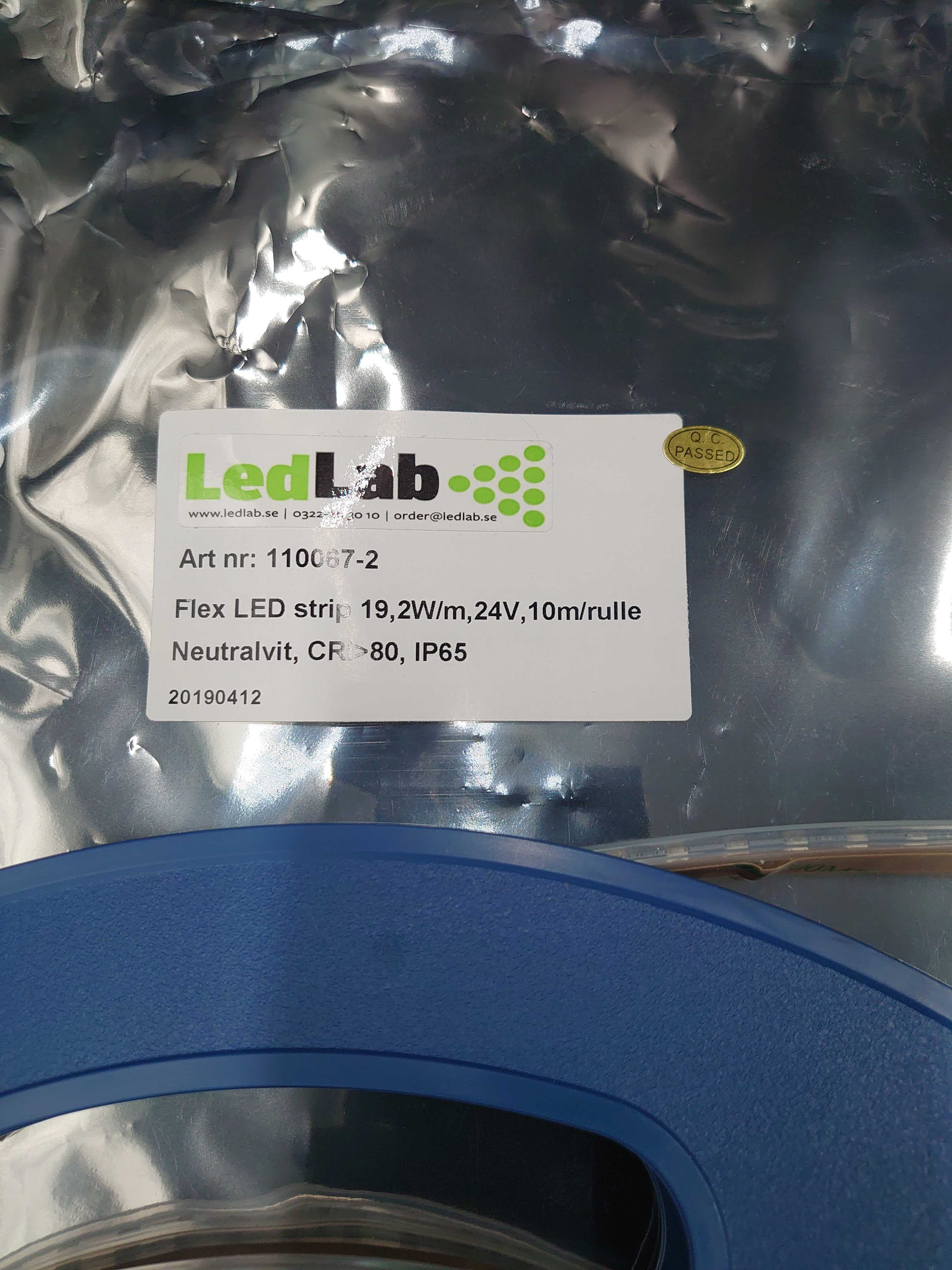 Ledlab 8,55 meter Flex LEDstrip 19,2W, 24V IP65 NW, 4000K - Frakt ingår - Auktioner online ...