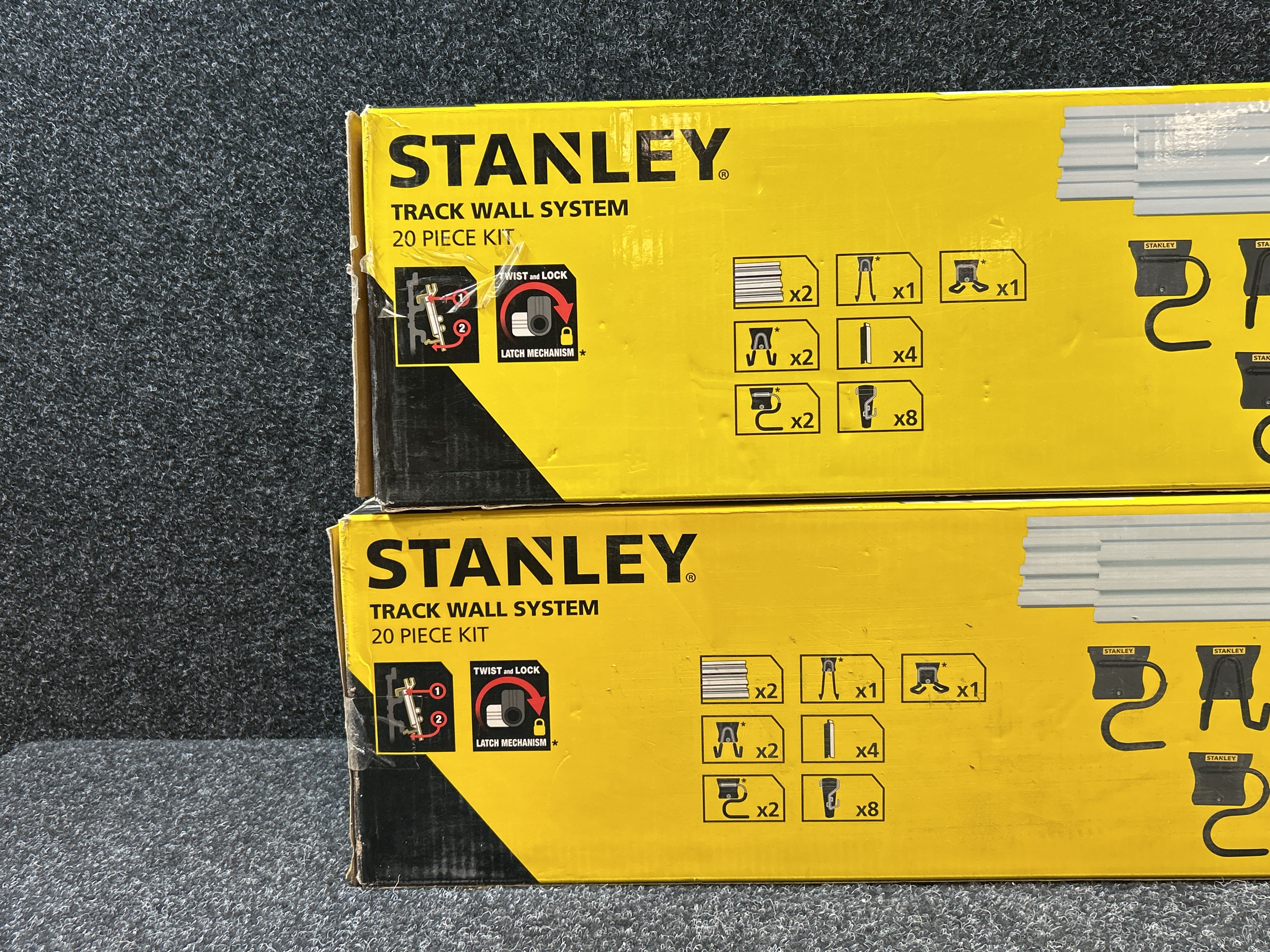 Wall storage system 2 pcs - Stanley Track Wall System - PS Auction - We ...