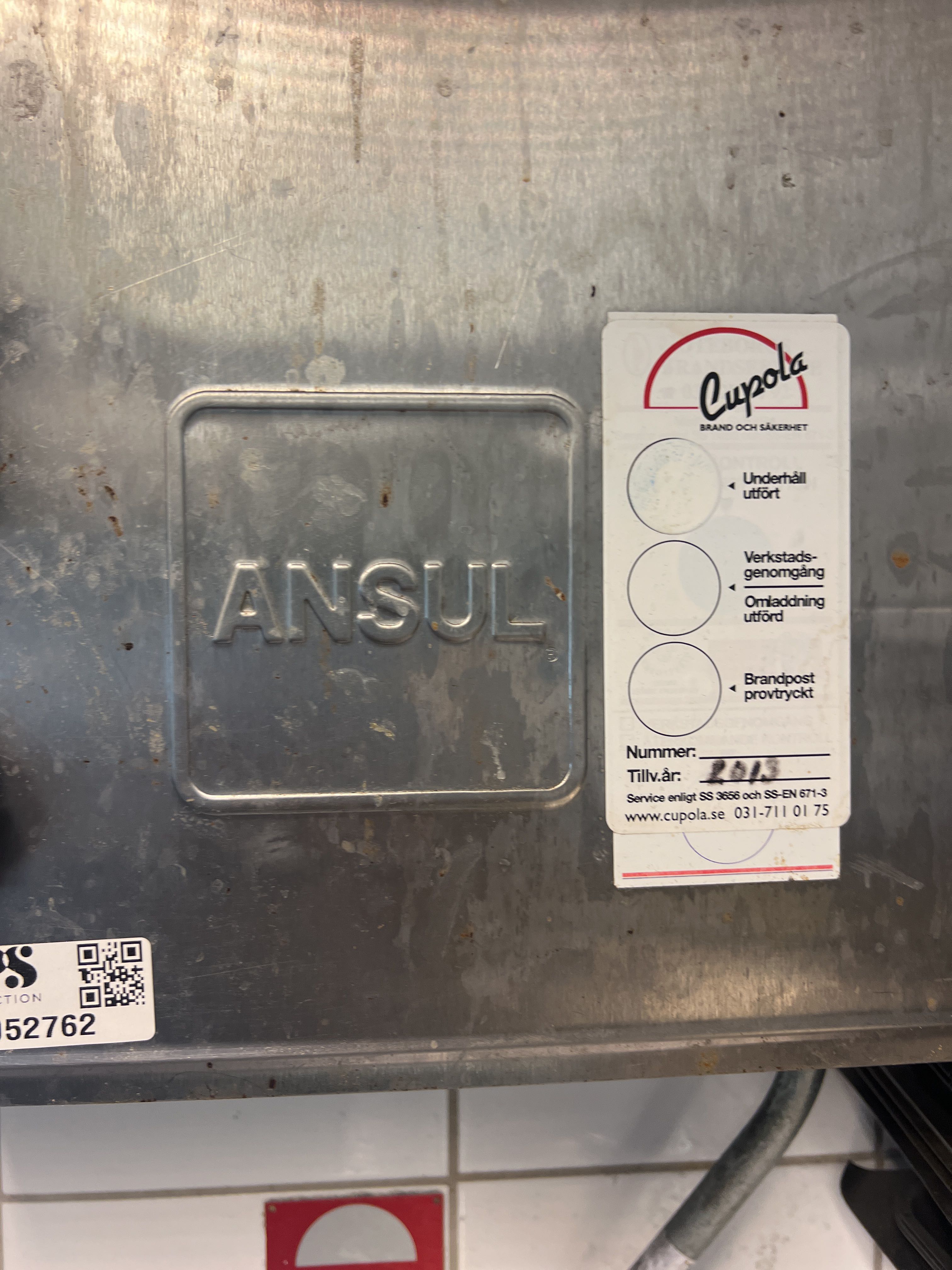 Stainless fan cover with extinguishing system Ansulex R-102 - PS ...