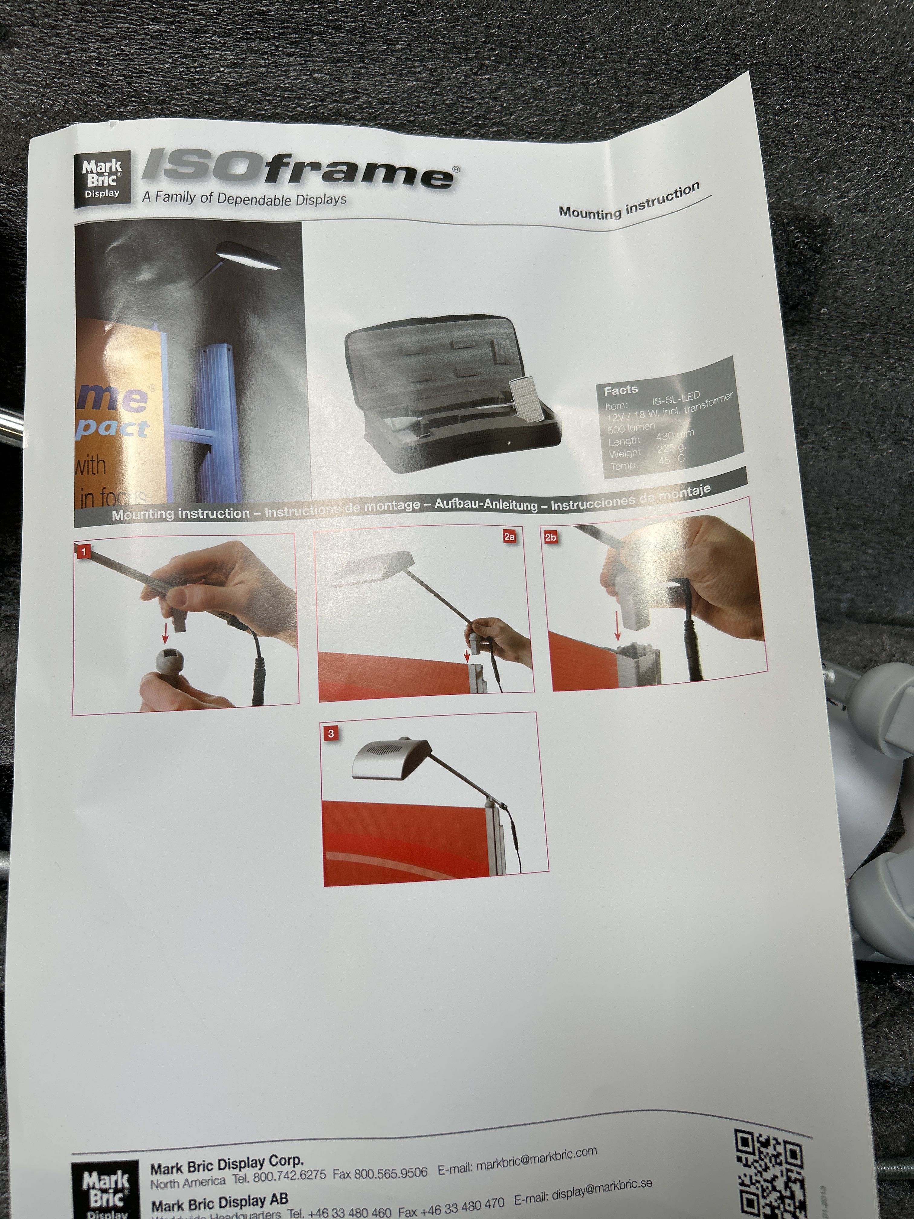 Mässbelysning - Mark Bric ISOframe LED-lampa i transportväska - Auktioner online - Nätauktioner ...