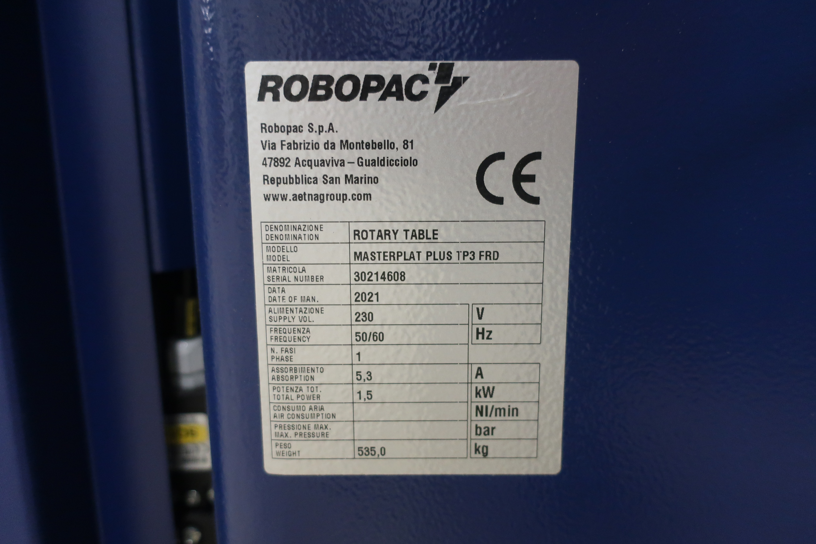 Sträckfilmsmaskin/ pallinplastare, Robopac Masterplat plus TP3 -2021 - Auktioner online ...