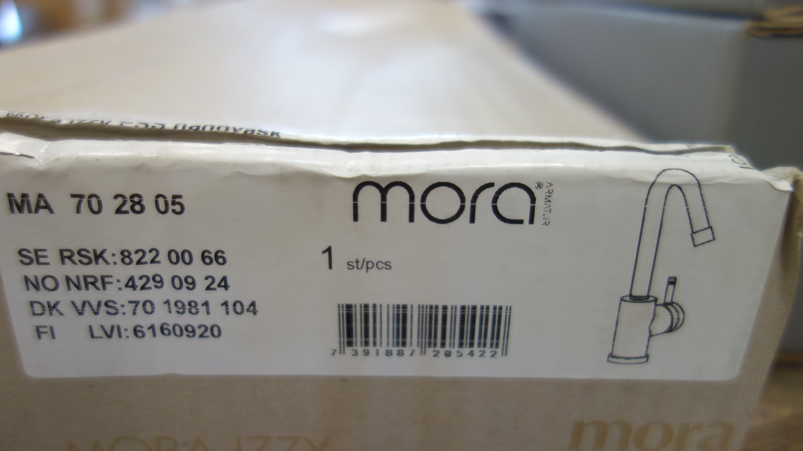 Washbasin mixer Mora Izzy Without Lift valve - Free shipping - PS ...