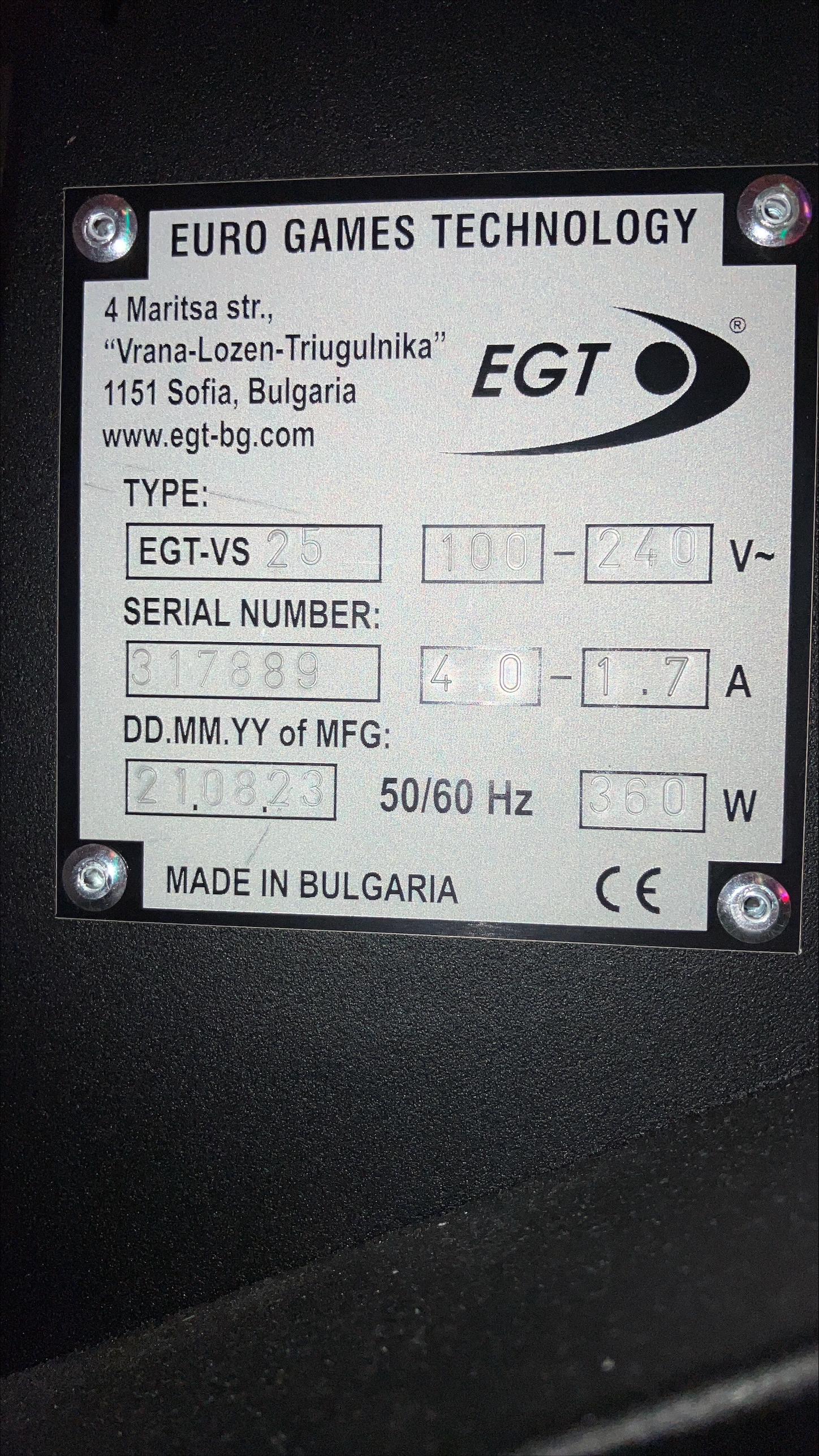 Spelautomat EGT G32/32 VIP – Green general (2023) + VIP-stol ...