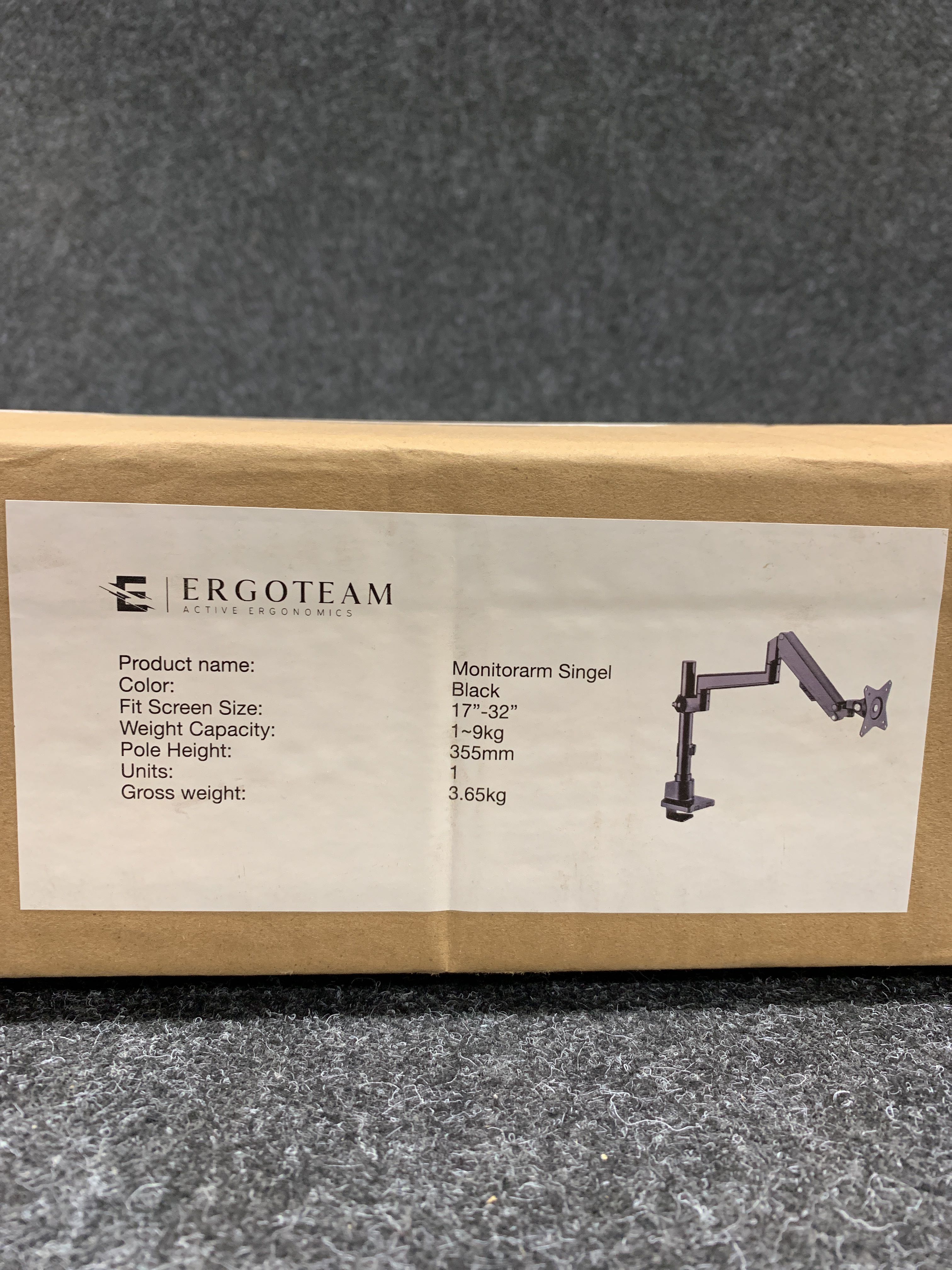 Monitor arm single gas elite (black) - PS Auction - We value the future ...