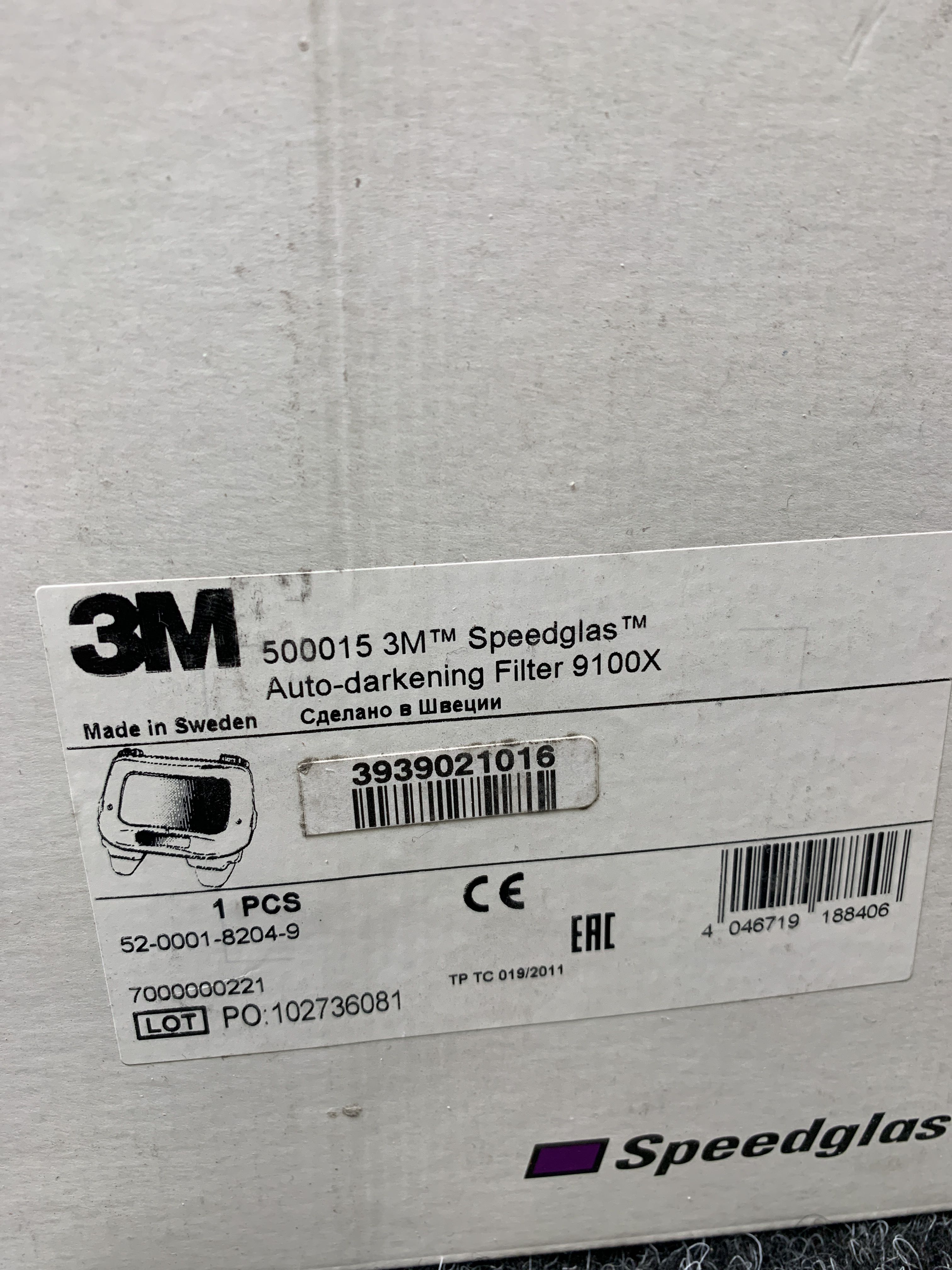 Svetsglas 3M Speedglas 500015 - Auktioner online - Nätauktioner ...