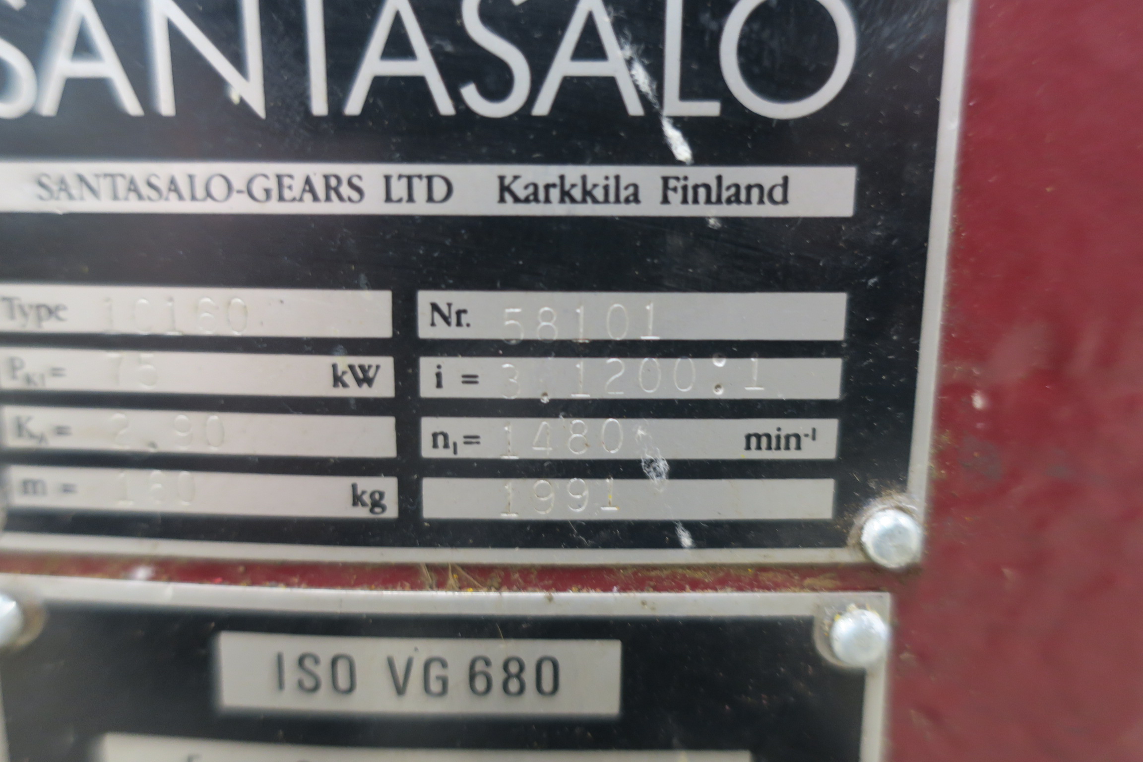 Gearbox for Radiscreen Santasalo Type 1C160 - PS Auction - We value the ...