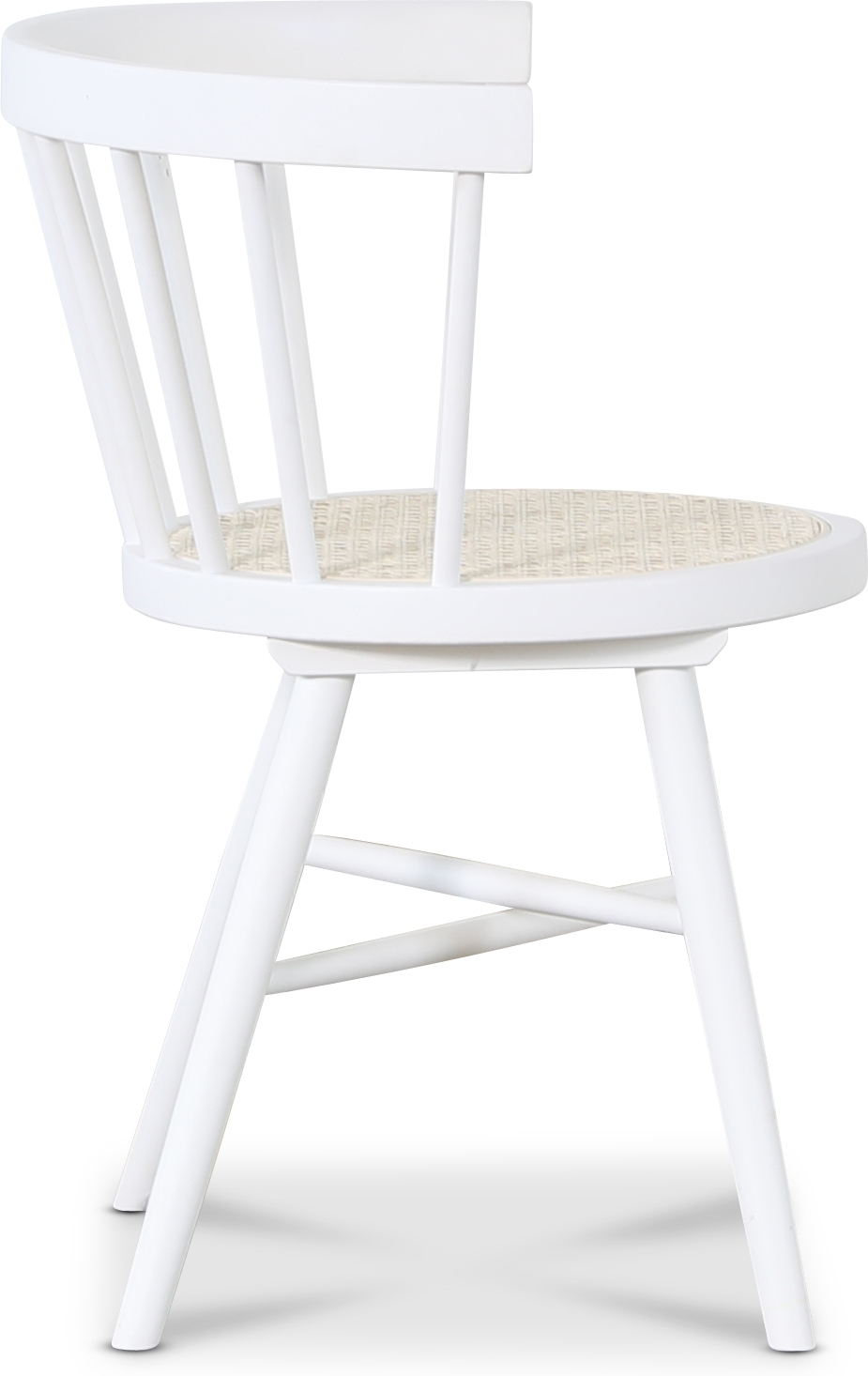 Juno white cane chair with rattan seat - PS Auction - We value the future - Largest in net auctions
