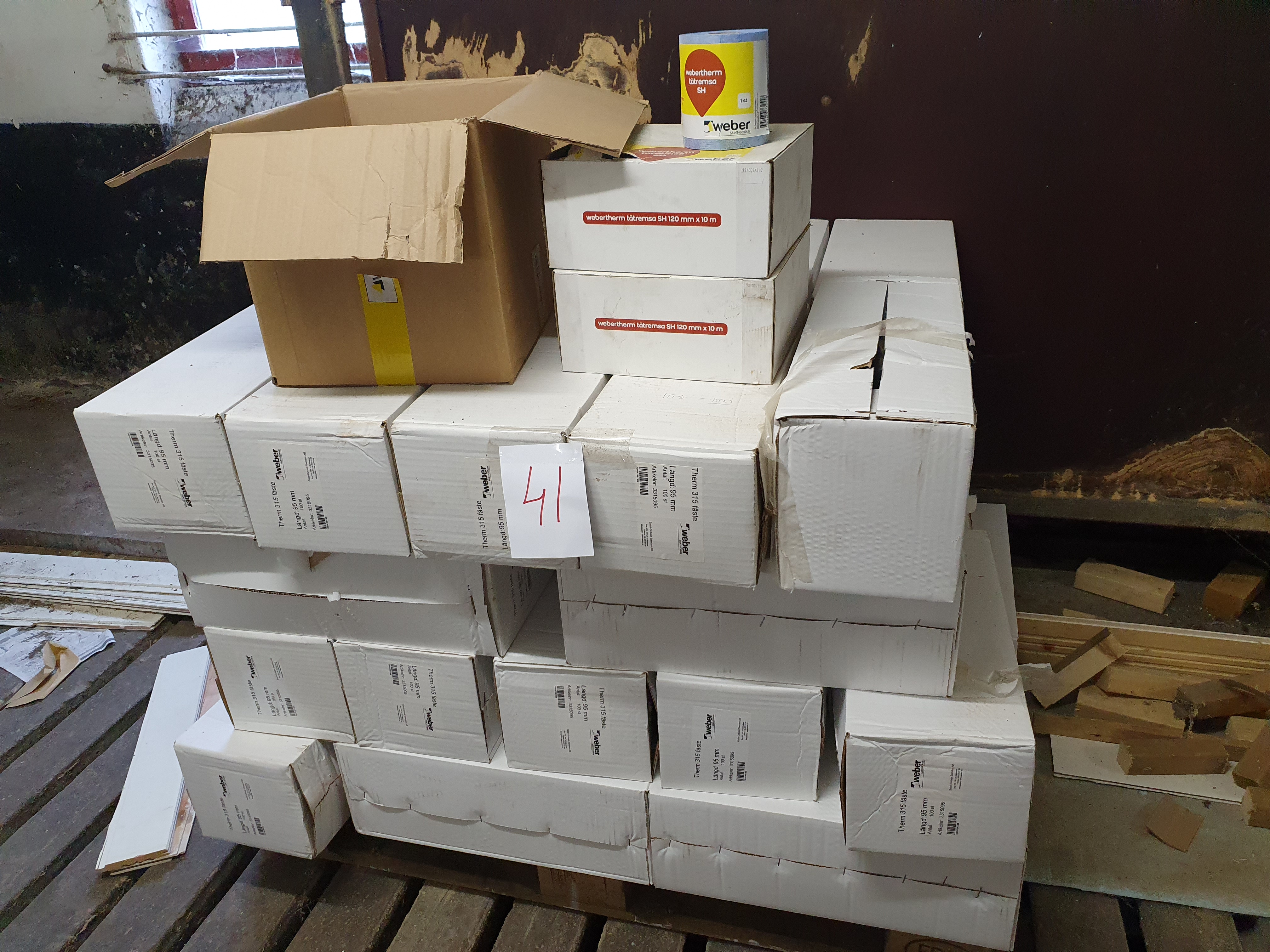 Therm 315 bracket Weber - full pallet and 2 boxes webertherm sealing ...