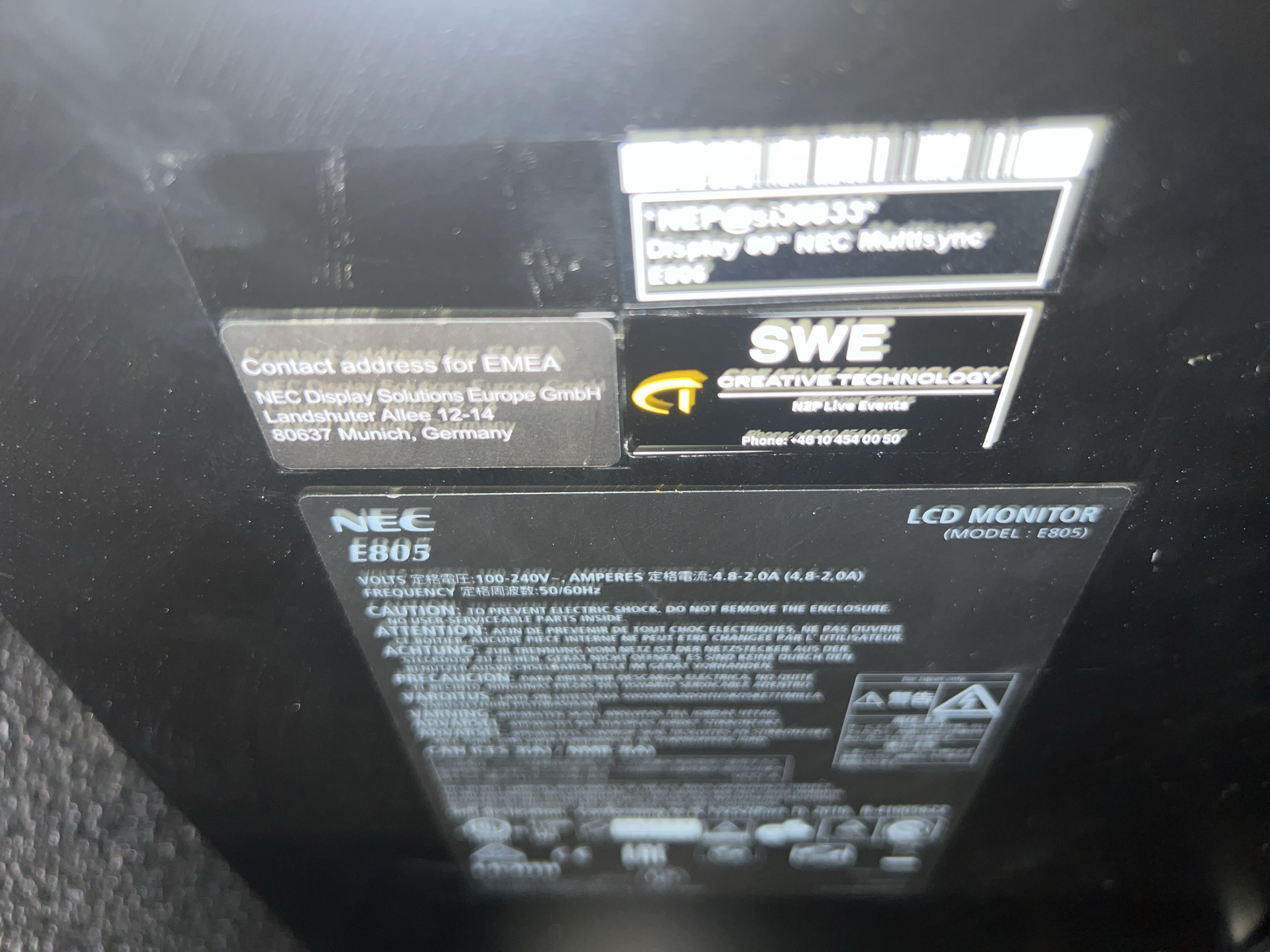 Skärm - NEC E805 - Auktioner online - Nätauktioner & Konkursauktioner ...