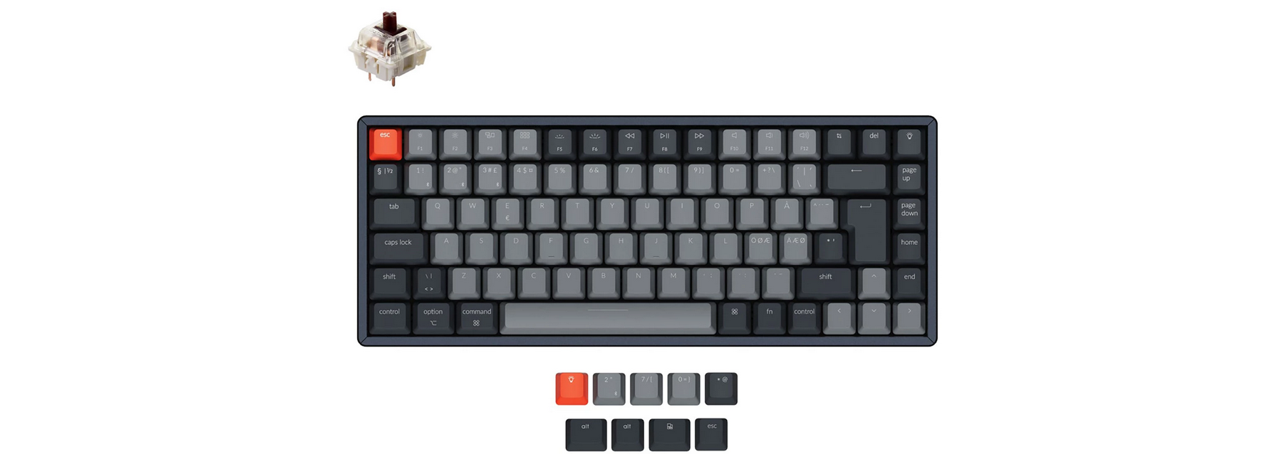 Wireless keyboard Keychron K2 RGB Aluminum v2 Gateron Hot Swap Brown ...