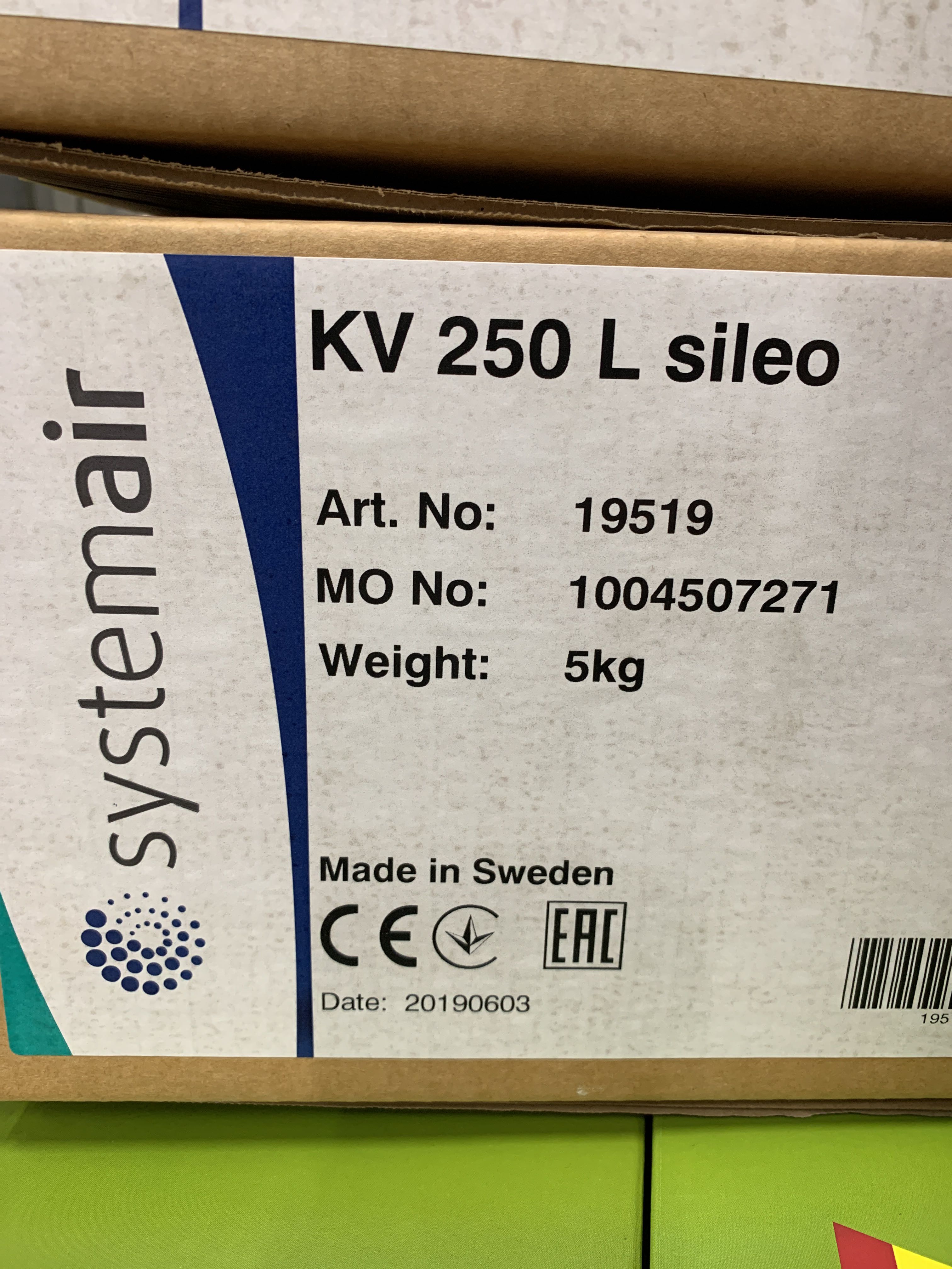 Väggfläkt Kv 250 L Sileo Systemair - Auktioner online - Nätauktioner & Konkursauktioner | PS Auction
