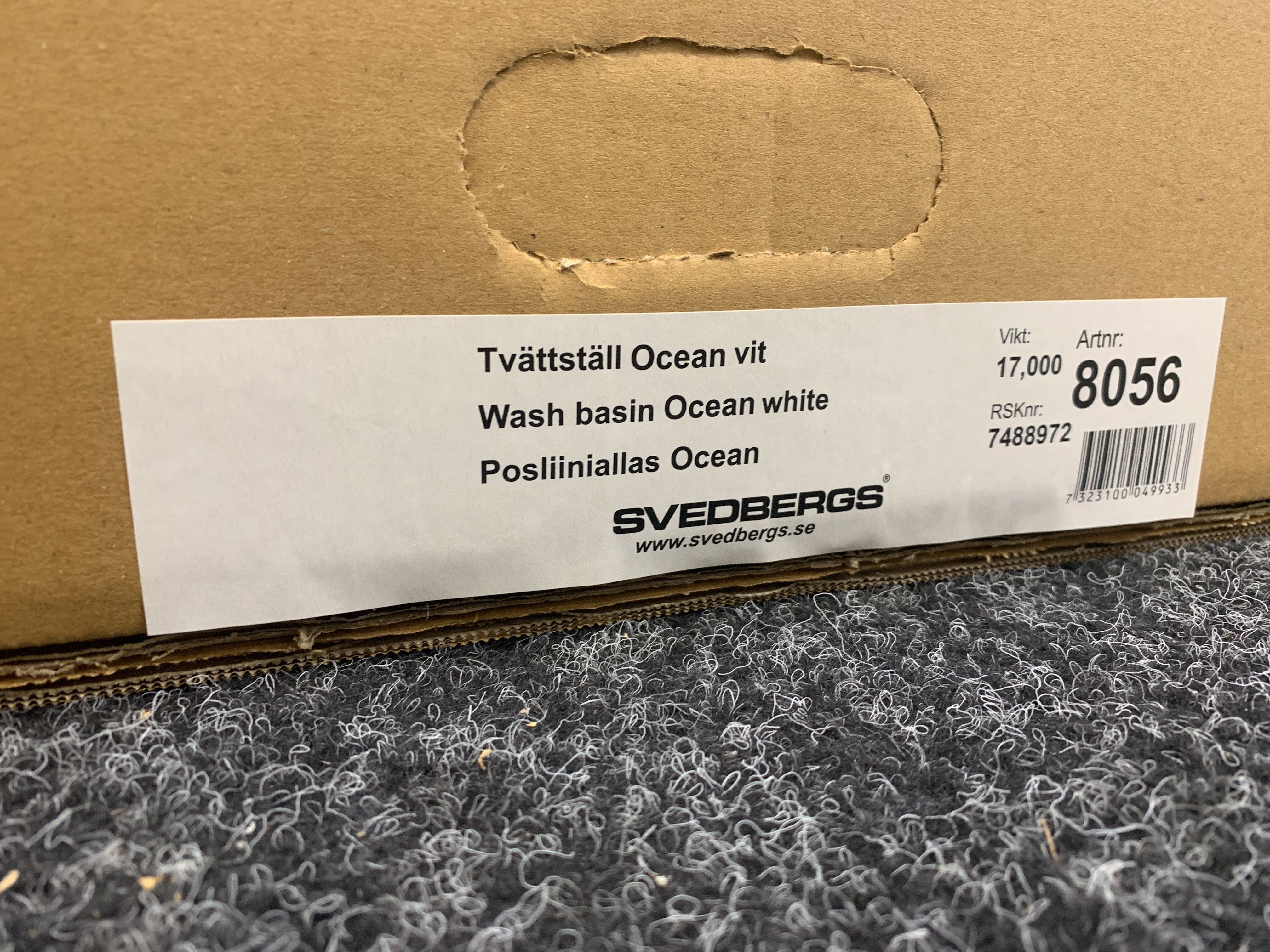 Washbasin Svedbergs Ocean 8056, white - PS Auction - We value the ...