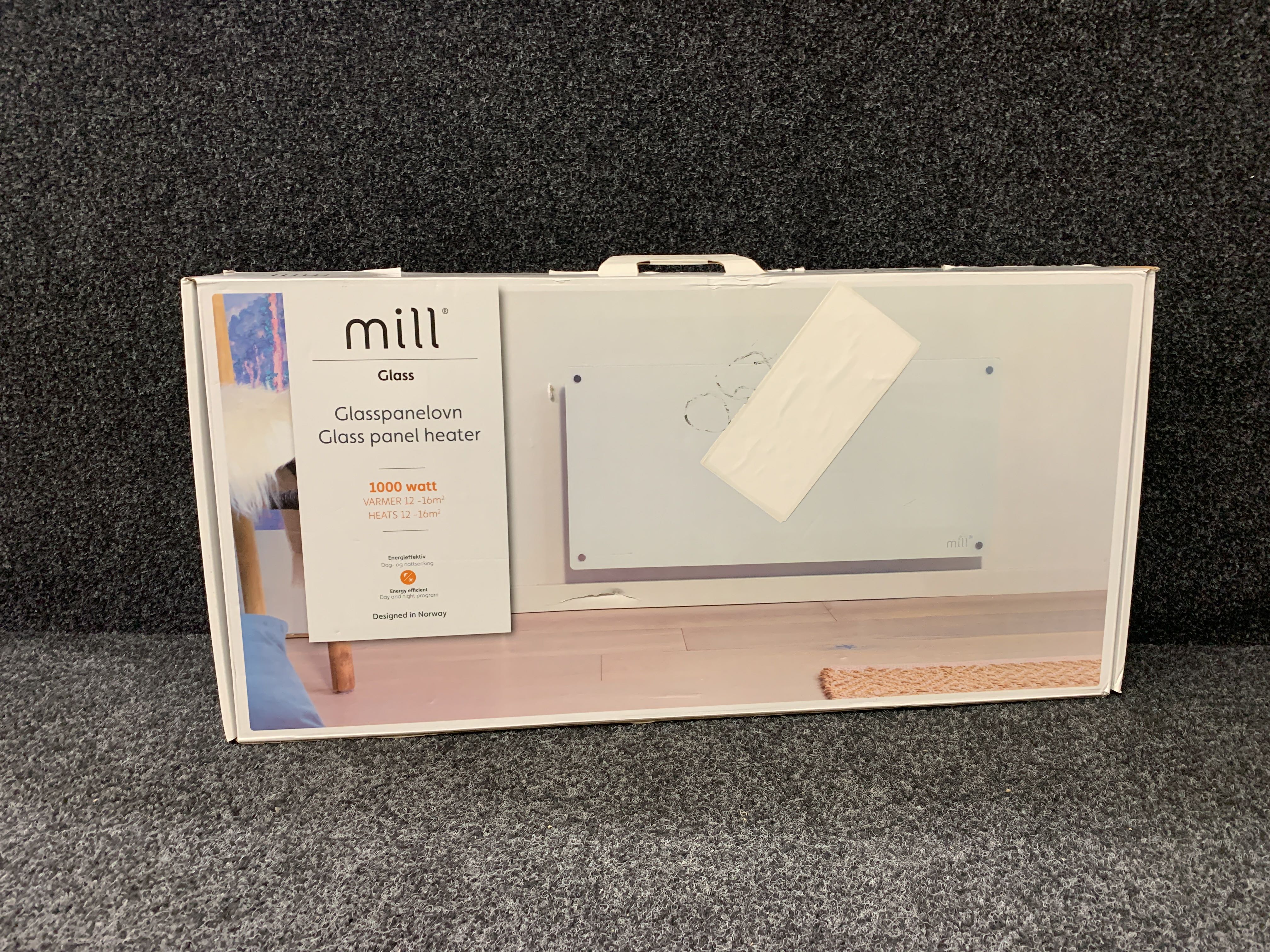 Panelelement Mill Glas 1000W (vit) - Auktioner online - Nätauktioner ...